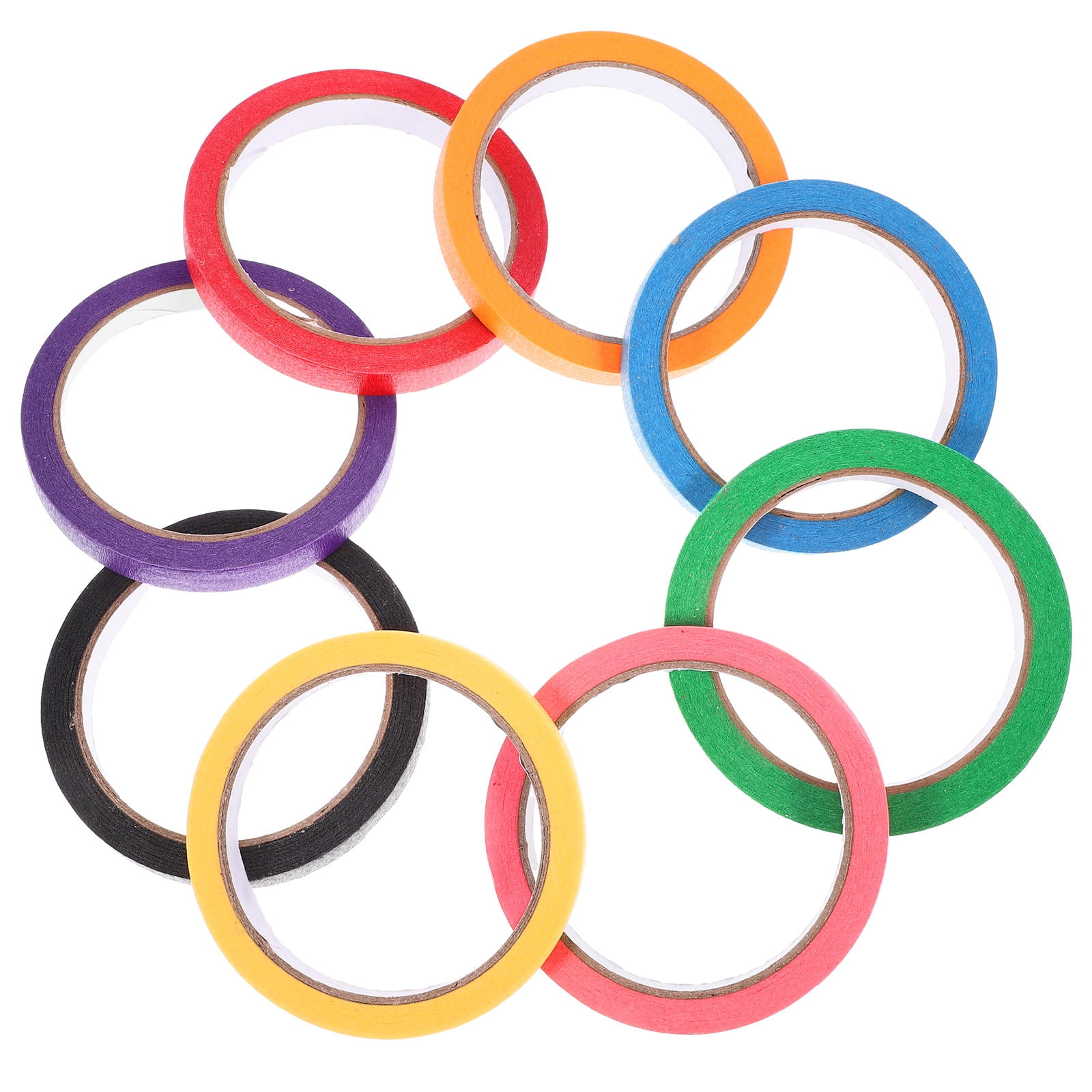 Hytrove Coloured Tape Yellow Adhesive 8 Rolls 12Mm Width - Walmart.com