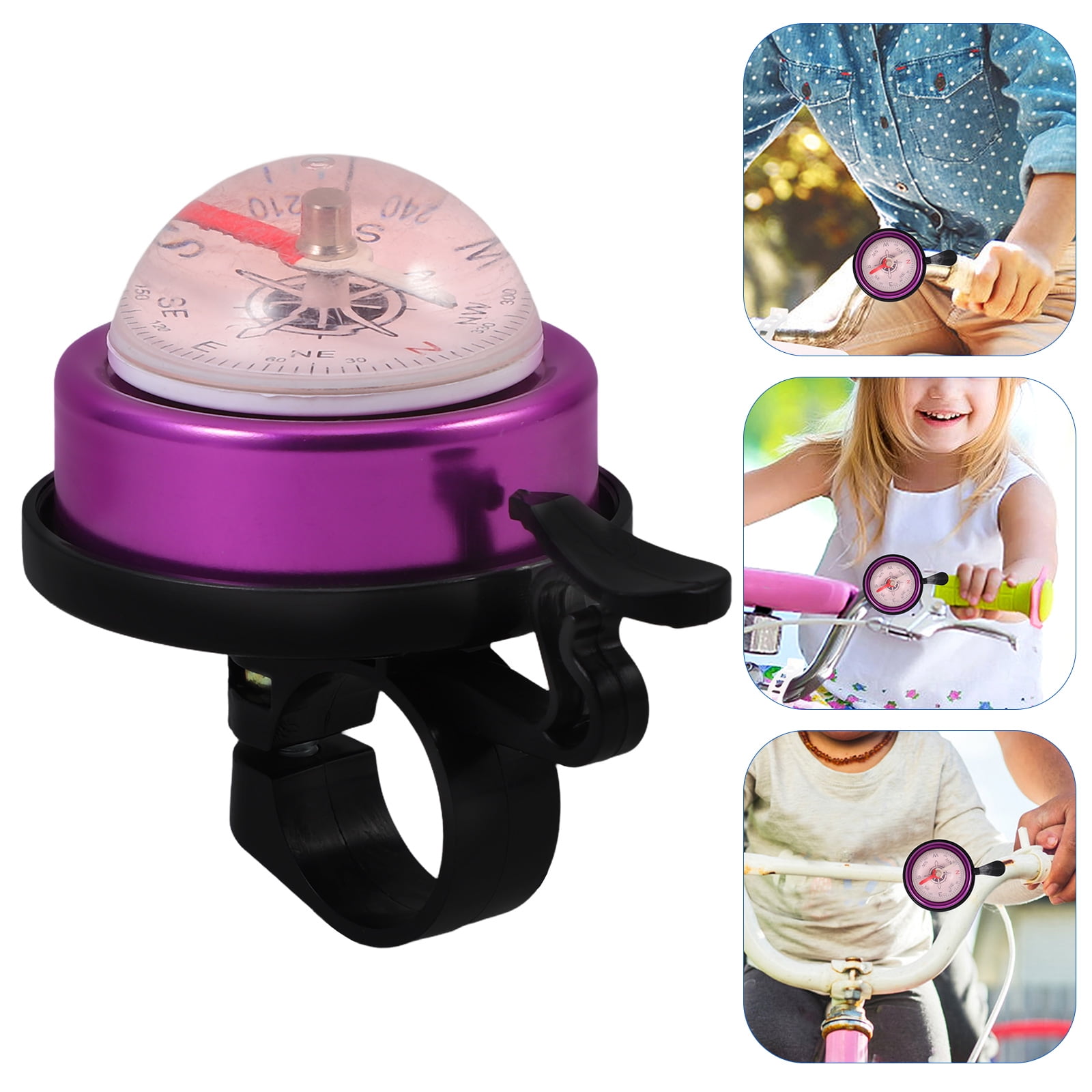 HEMOTON Compass Bike Bell Scooter Bell Bike Bell Bicycle Mount Bell ...
