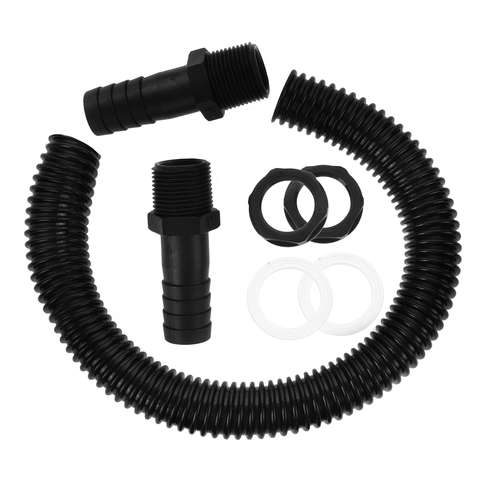 HEMOTON Connector for Water Tanks Pools Hose Bulkhead Fitting Black ...