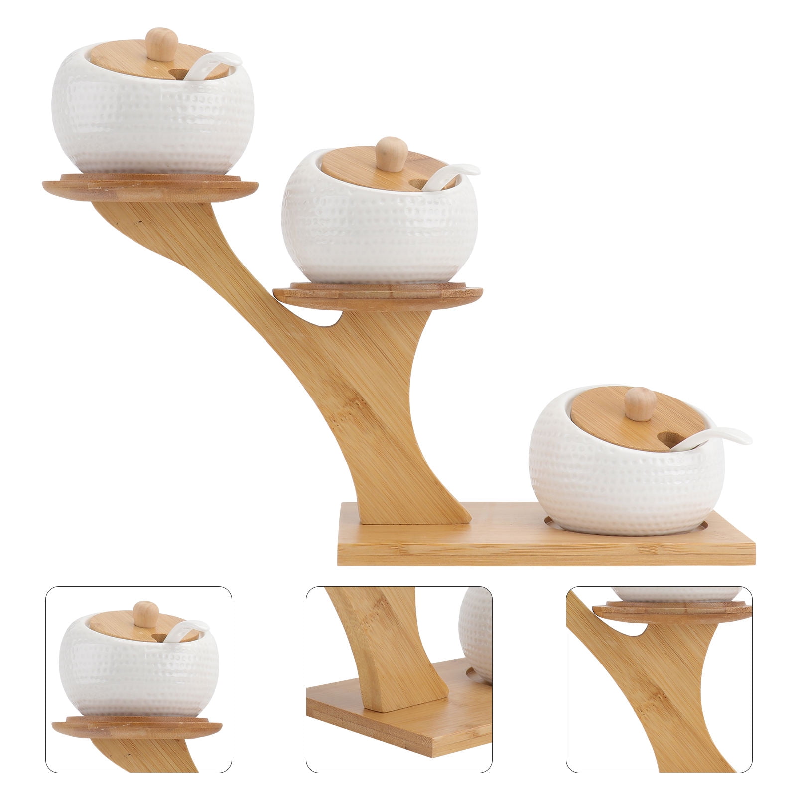 HEMOTON Containers Ceramic Seasoning Can Set Picnic Table Condiment ...