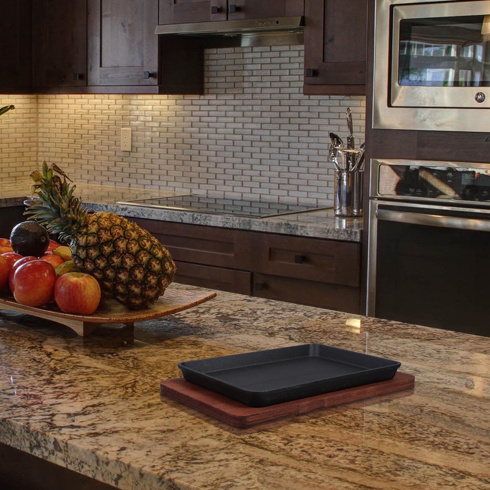 HEMOTON Cook Heavy Duty Fajita Plate 方形烧烤 盘 23.20X17.30X2.30CM ...