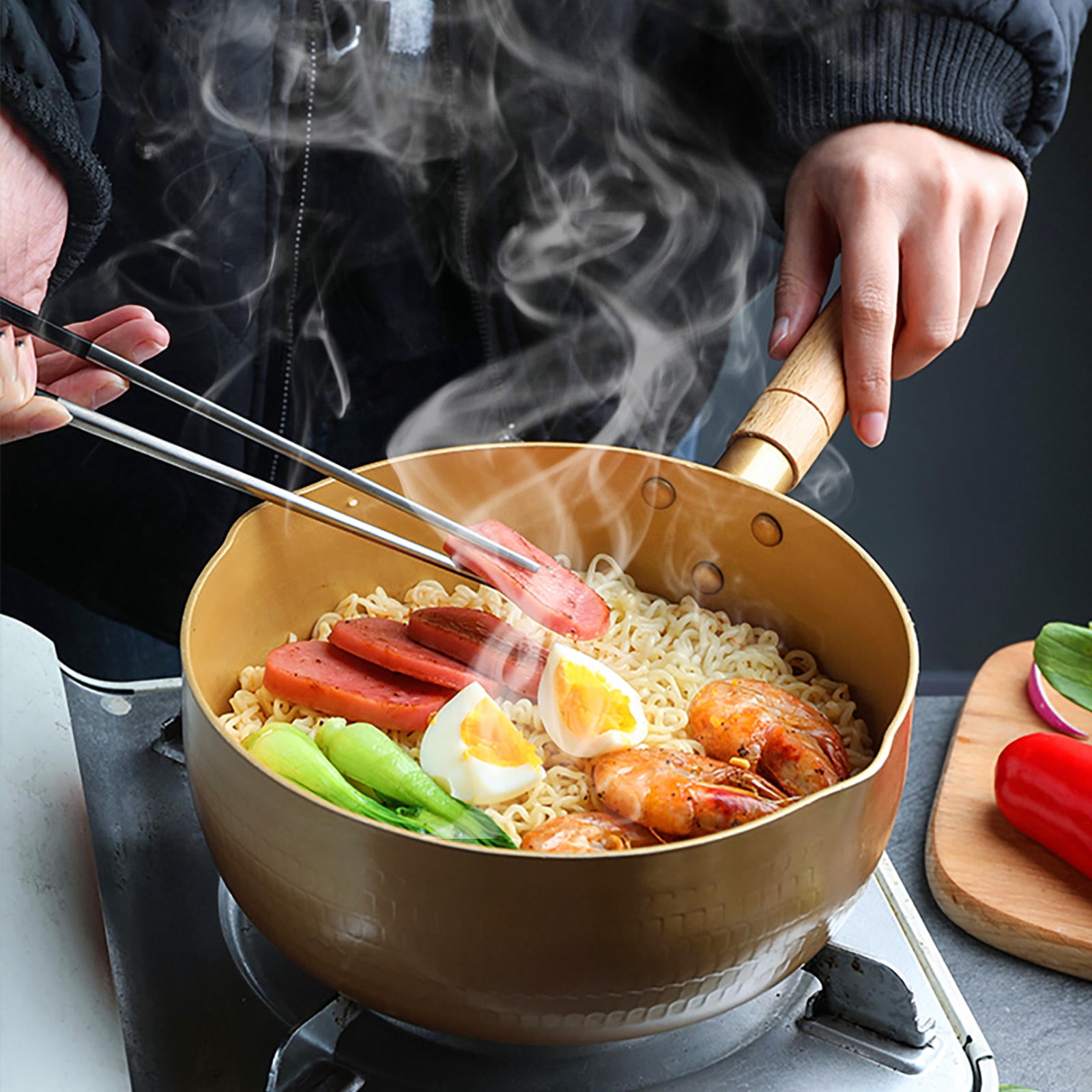 HEMOTON Cooking Pot Sauce Pan Without Lid Handle Induction - Walmart.com