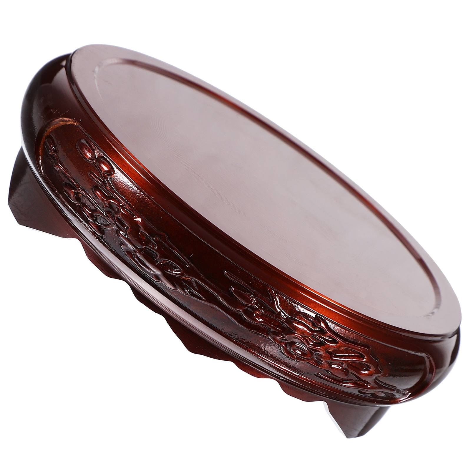 HEMOTON Copper Round Pedestal Household Tabletop Vintage Style Copper ...