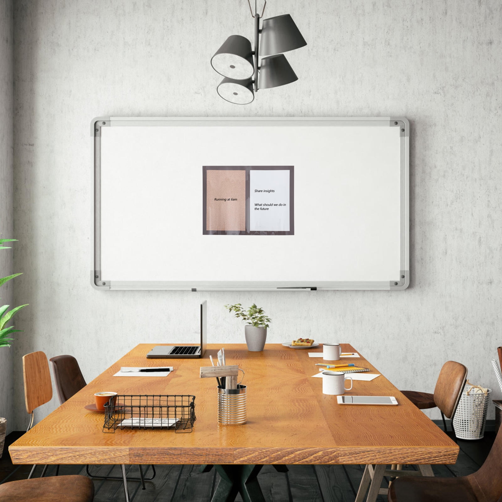 HEMOTON Cork Board Whiteboard for Wall Multi-Functional and Easy to ...