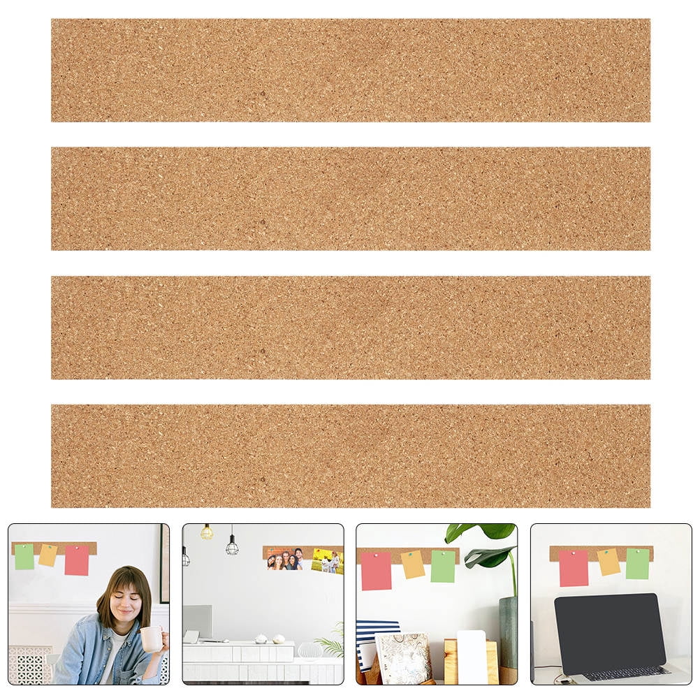 HEMOTON Cork Bulletin Board Strips for Office Use Light Brown Color ...