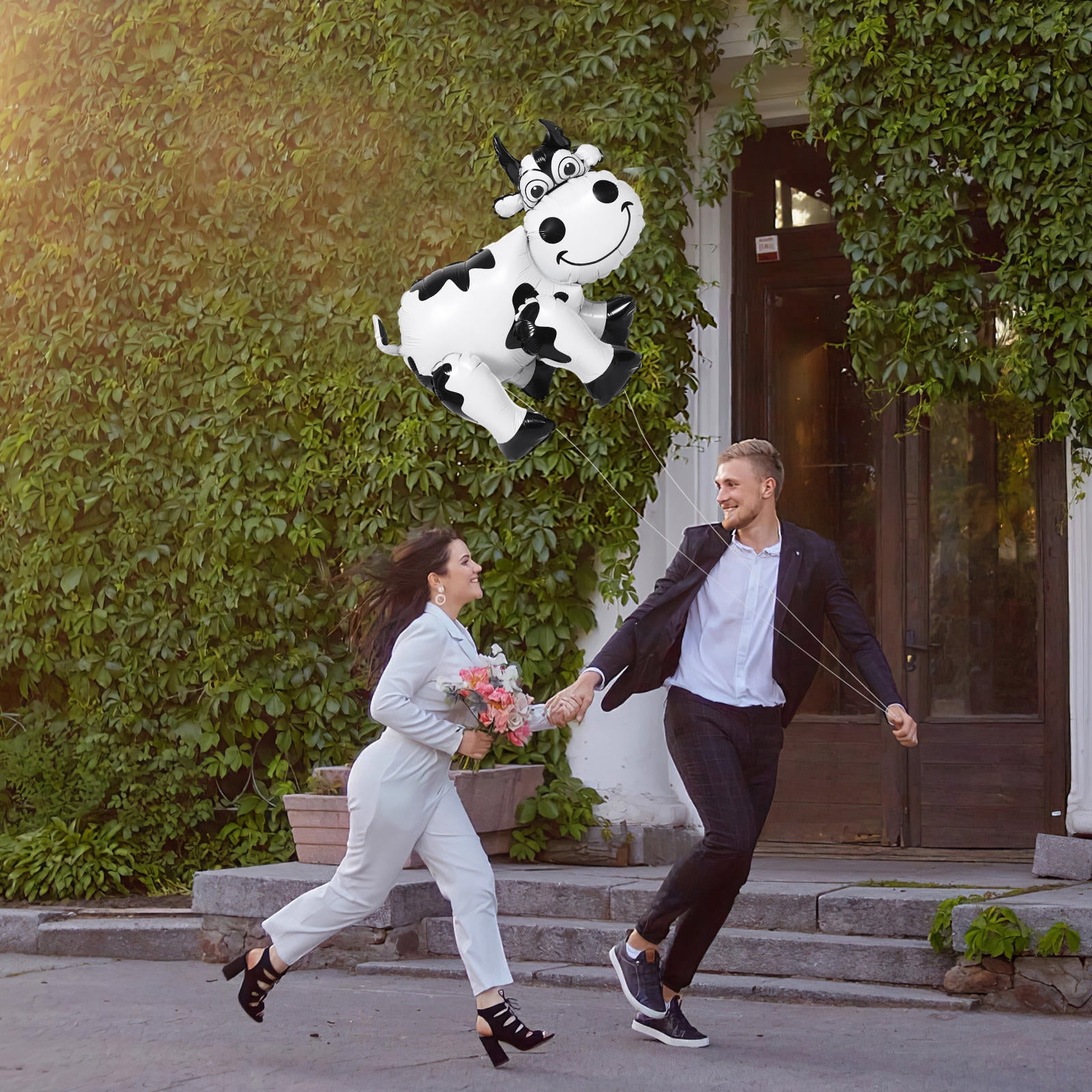 HEMOTON Cow Balloons Party Decorations Blow Up Cow Costume Balloons Set ...