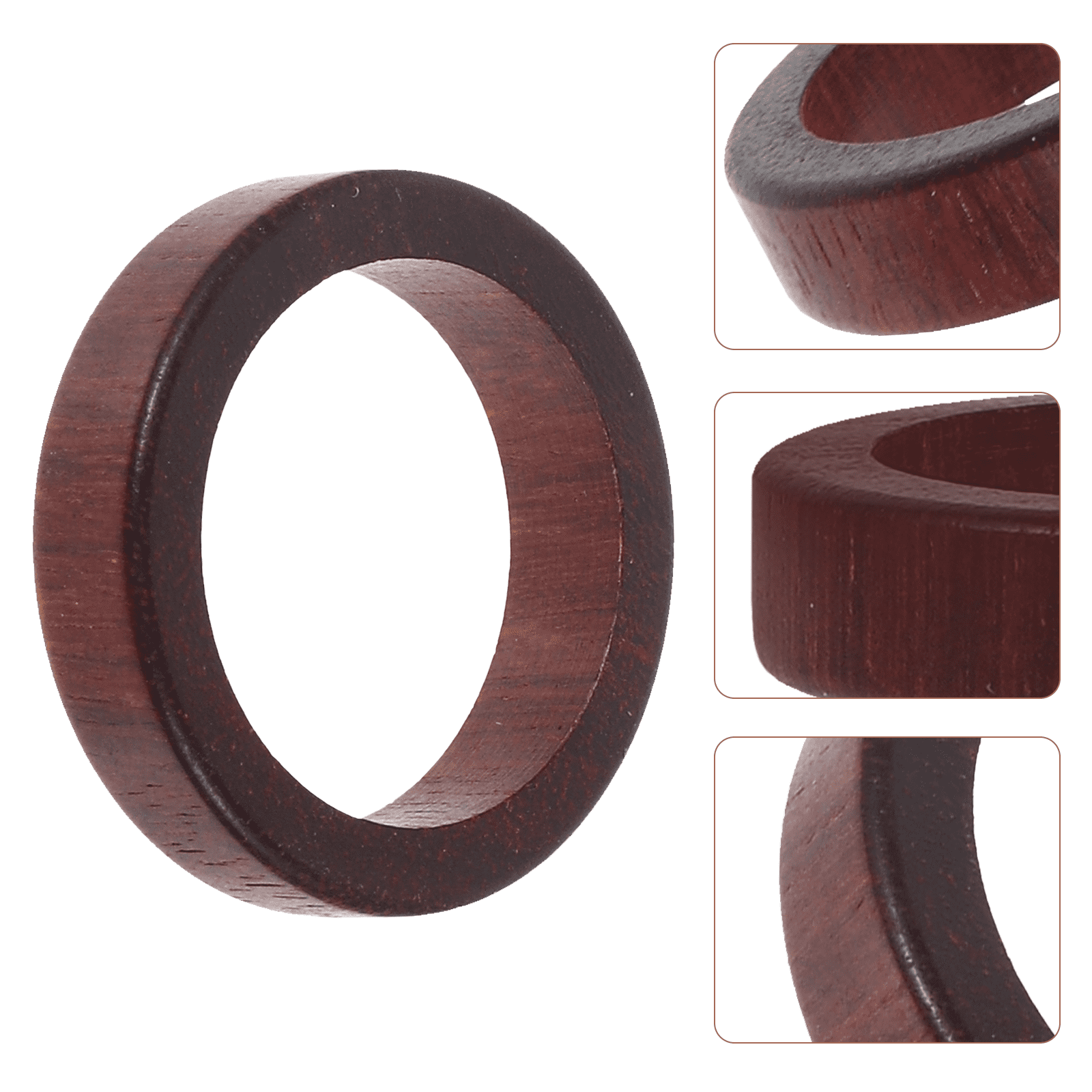 HEMOTON Creative Finger Rings Rendering Wooden Index Finger Ring Retro ...