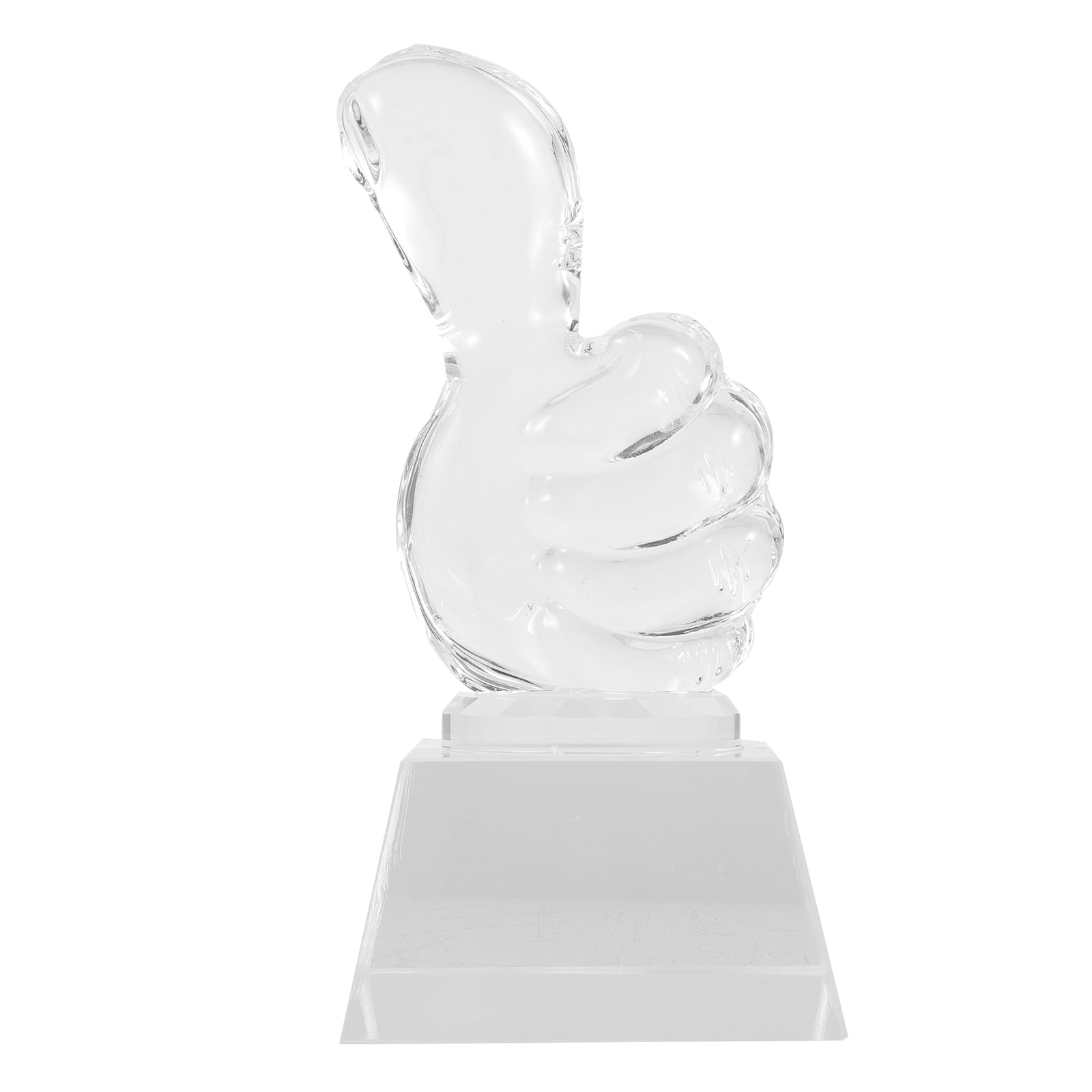 HEMOTON Crystal Football Trophy with Thumb Shaped Design for Decoration ...