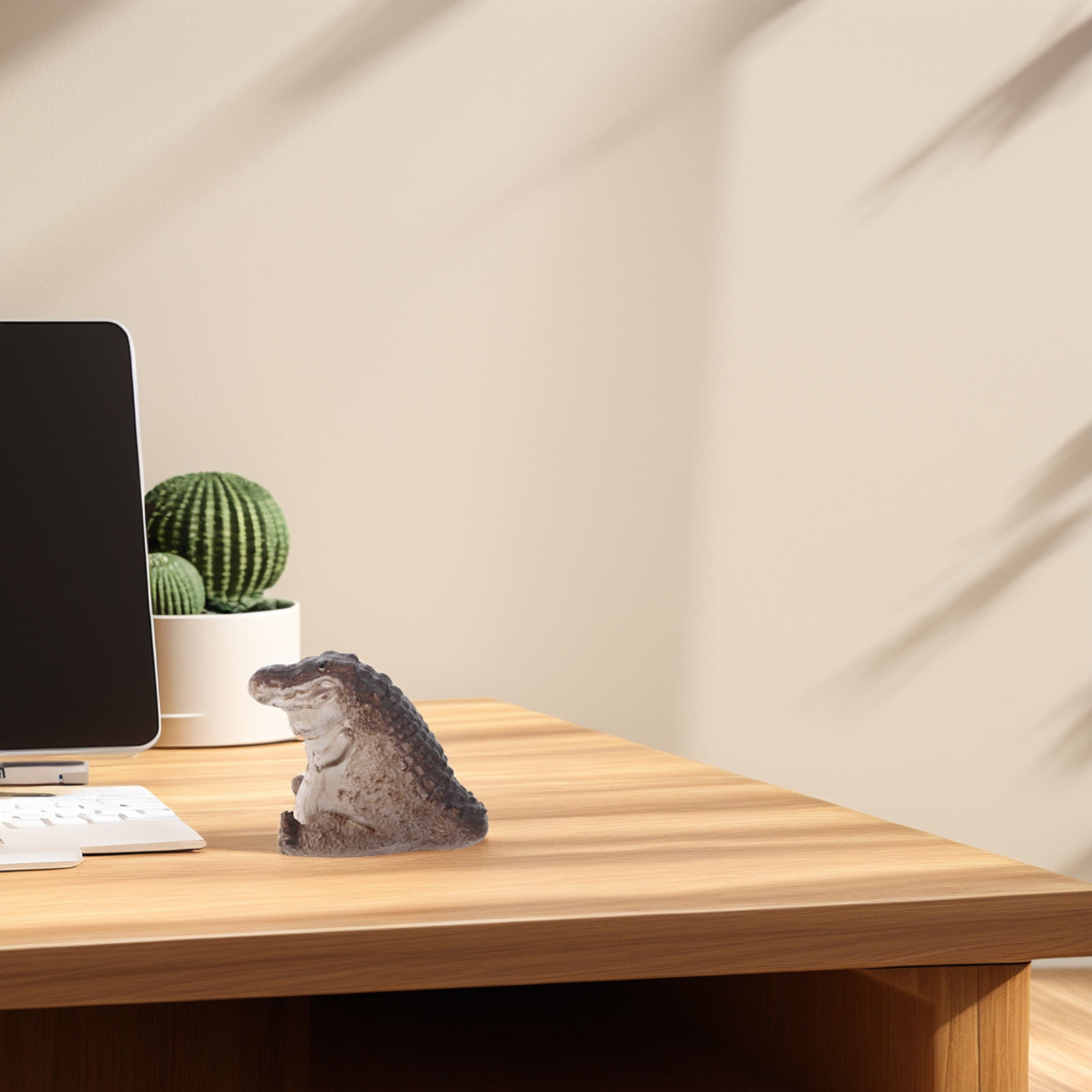 HEMOTON Cute Mini Alligator Statue Mini Resin Resin Animal Figurine ...