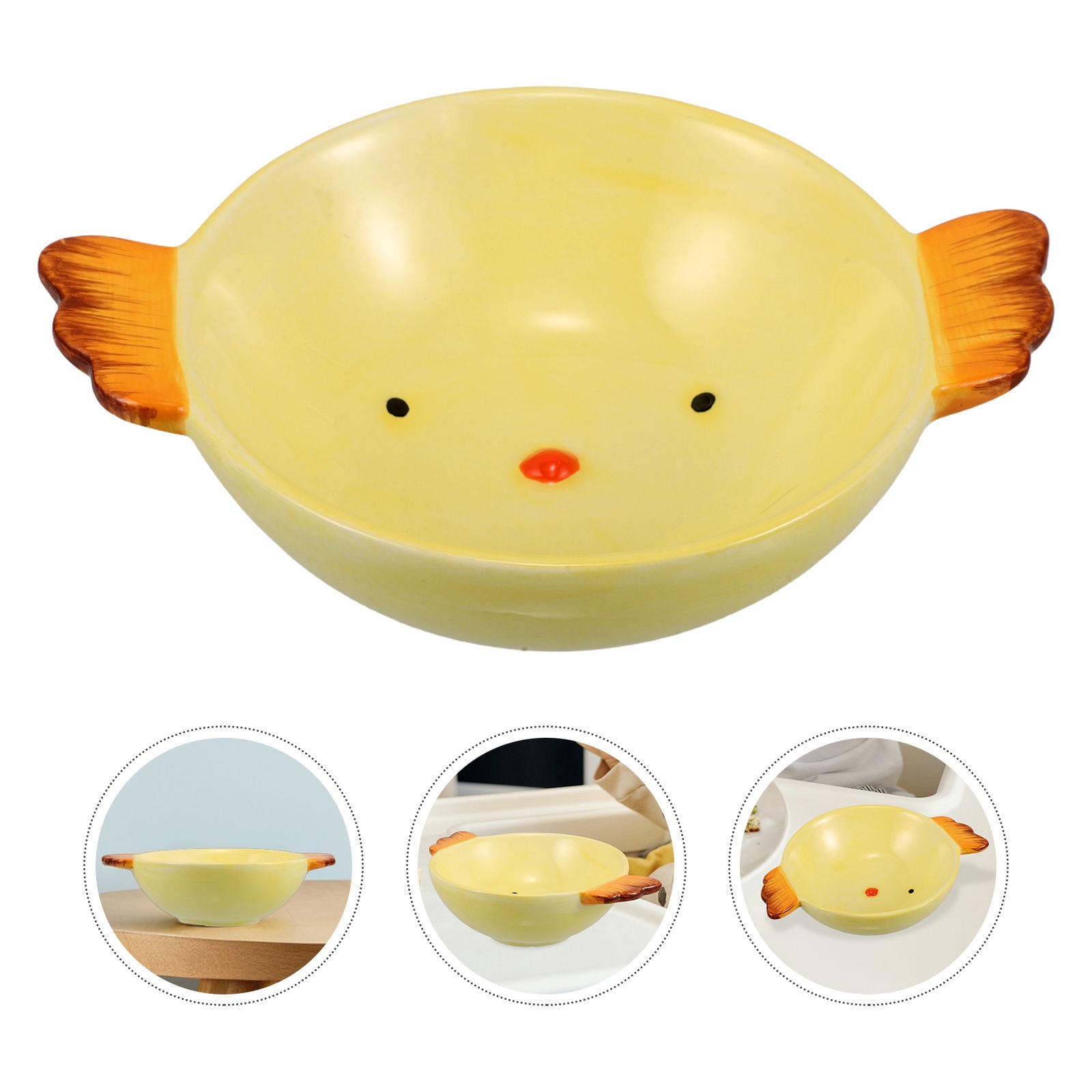 HEMOTON Cute and Ceramic Cartoon Plate for Kids Fun Attract Children's ...