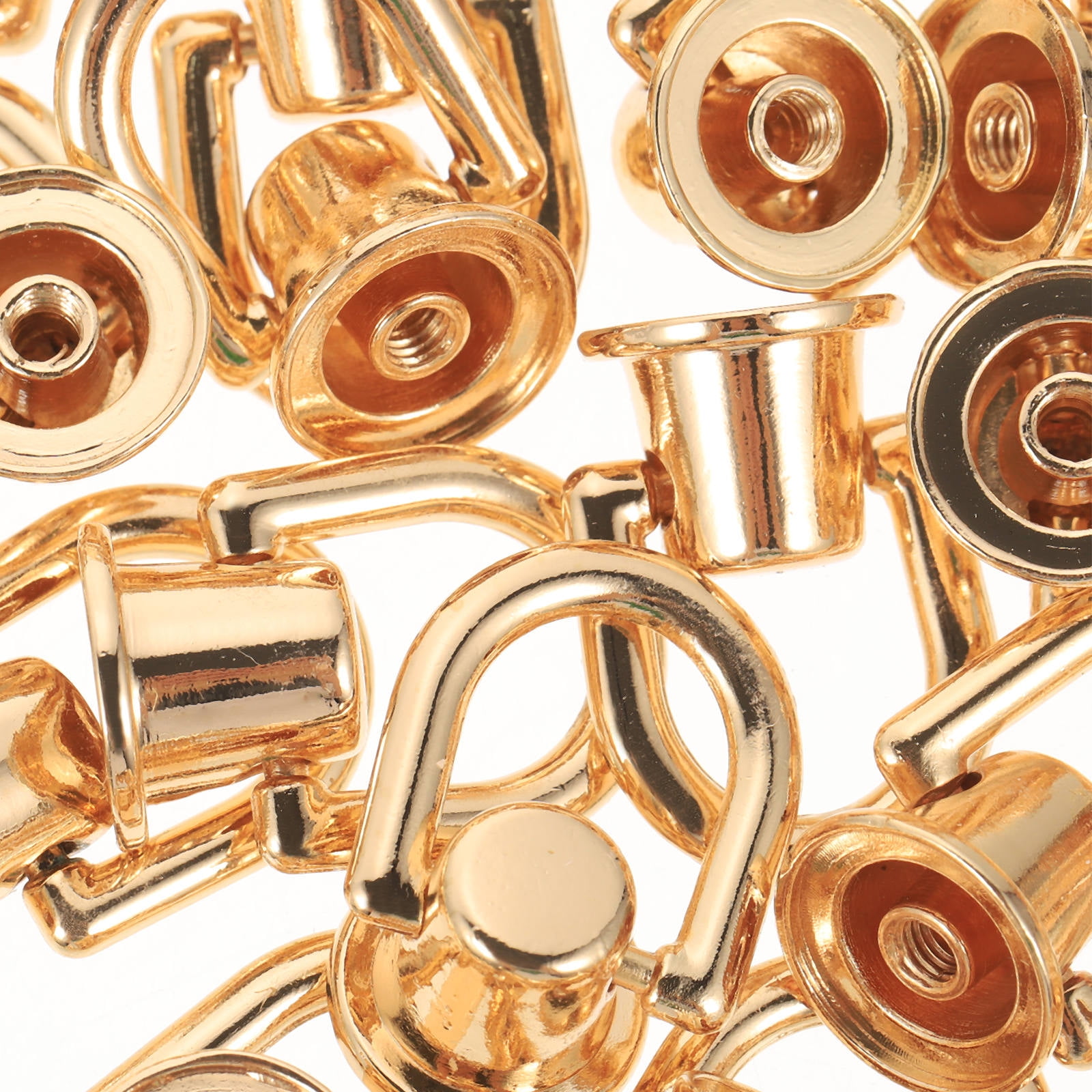 RENACLIPY Handbag Supplies 40 Sets D Shaped Golden Zinc Alloy Rivet ...