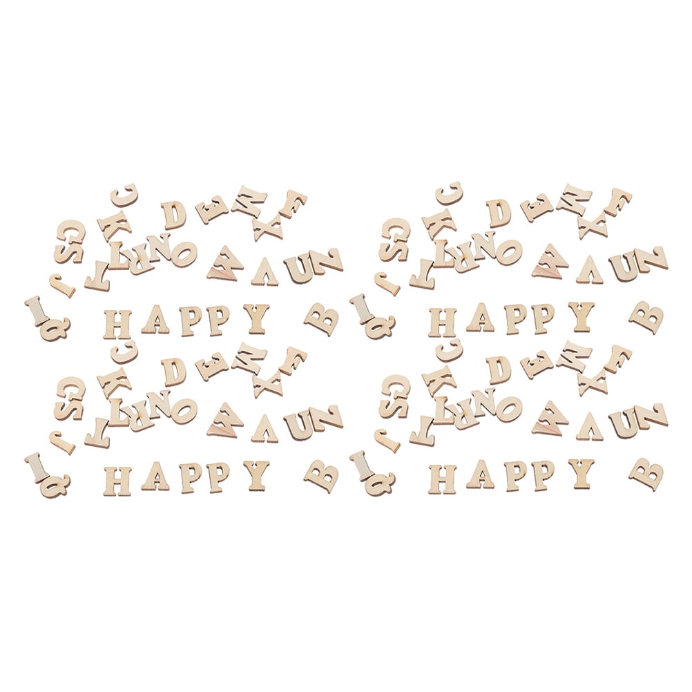 HEMOTON DIY Wooden Letters for Crafts Unpainted Wood Alphabet Letters ...