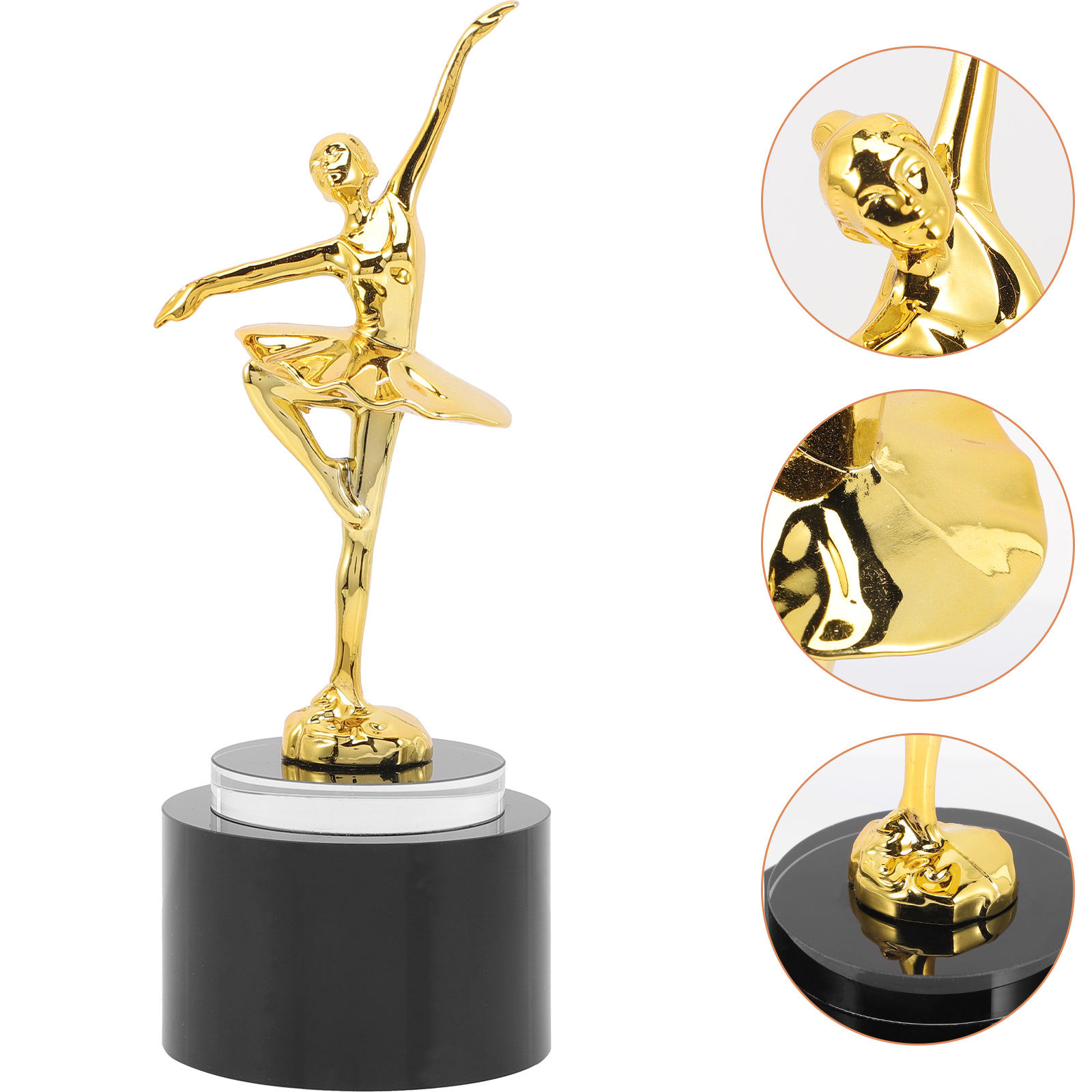 DEEPCRAFF Girl Shaped Trophy Golden Crystal Metal for Children Awards ...