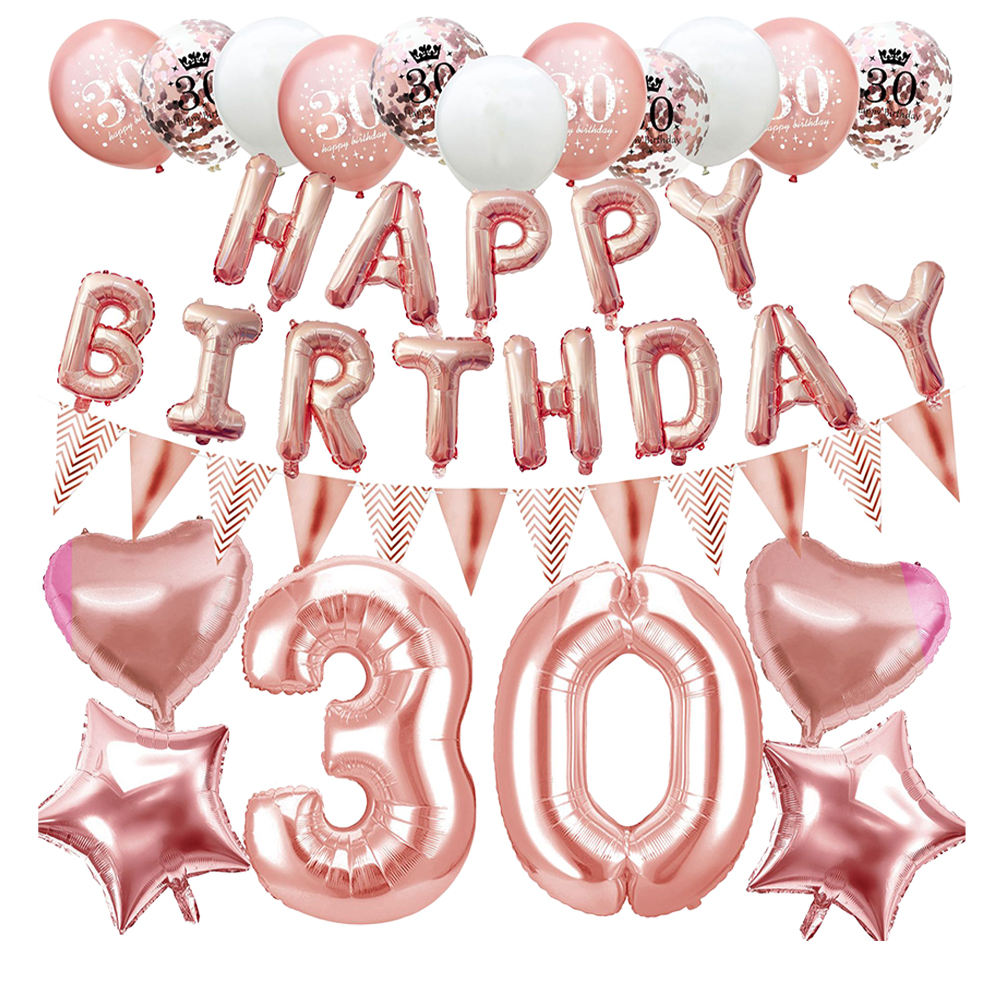 HEMOTON Decorations Birthday Balloon Set Sequined Balloons - Walmart.com