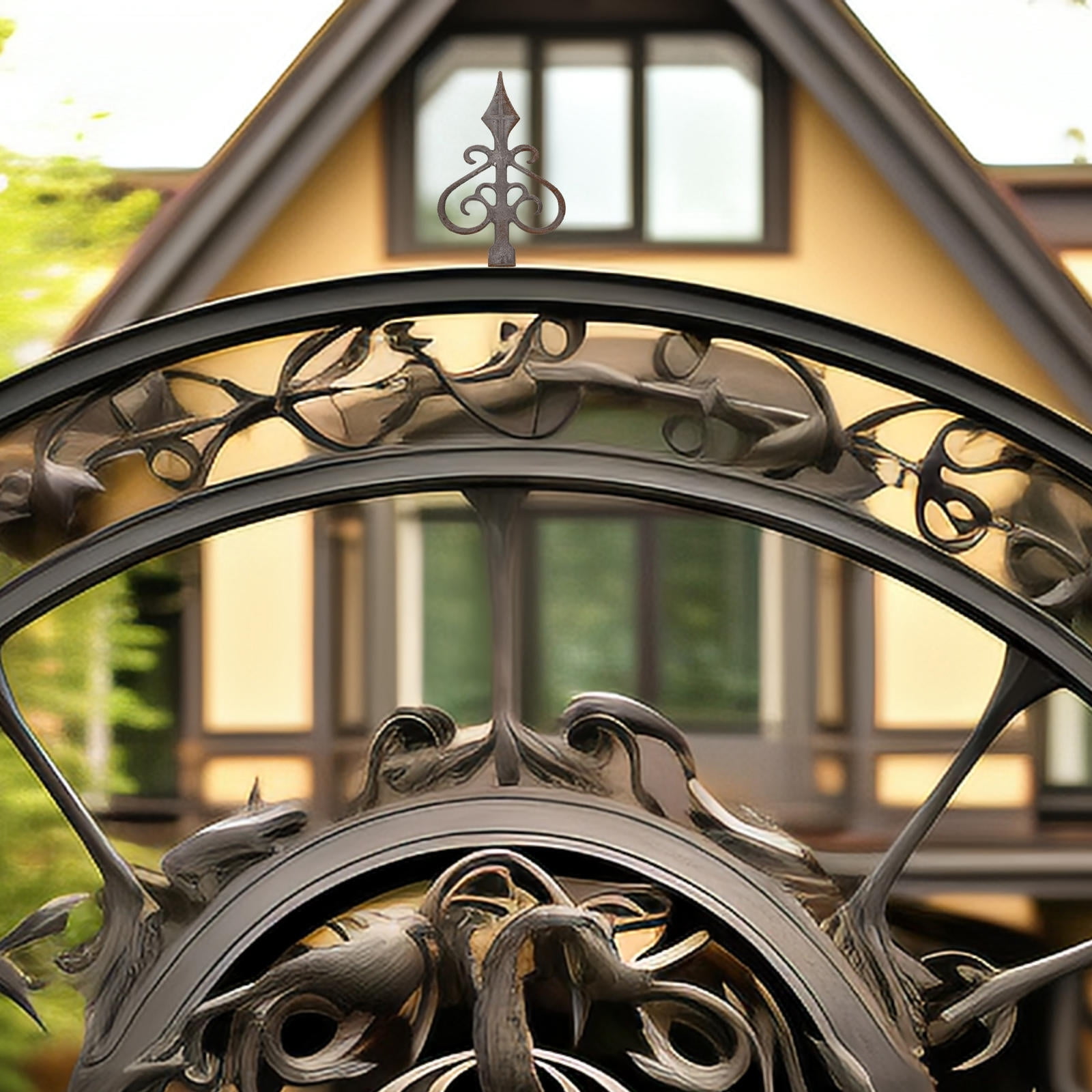 HEMOTON Decorative Iron Fence Finials for Outdoor Decor Assorted Color ...