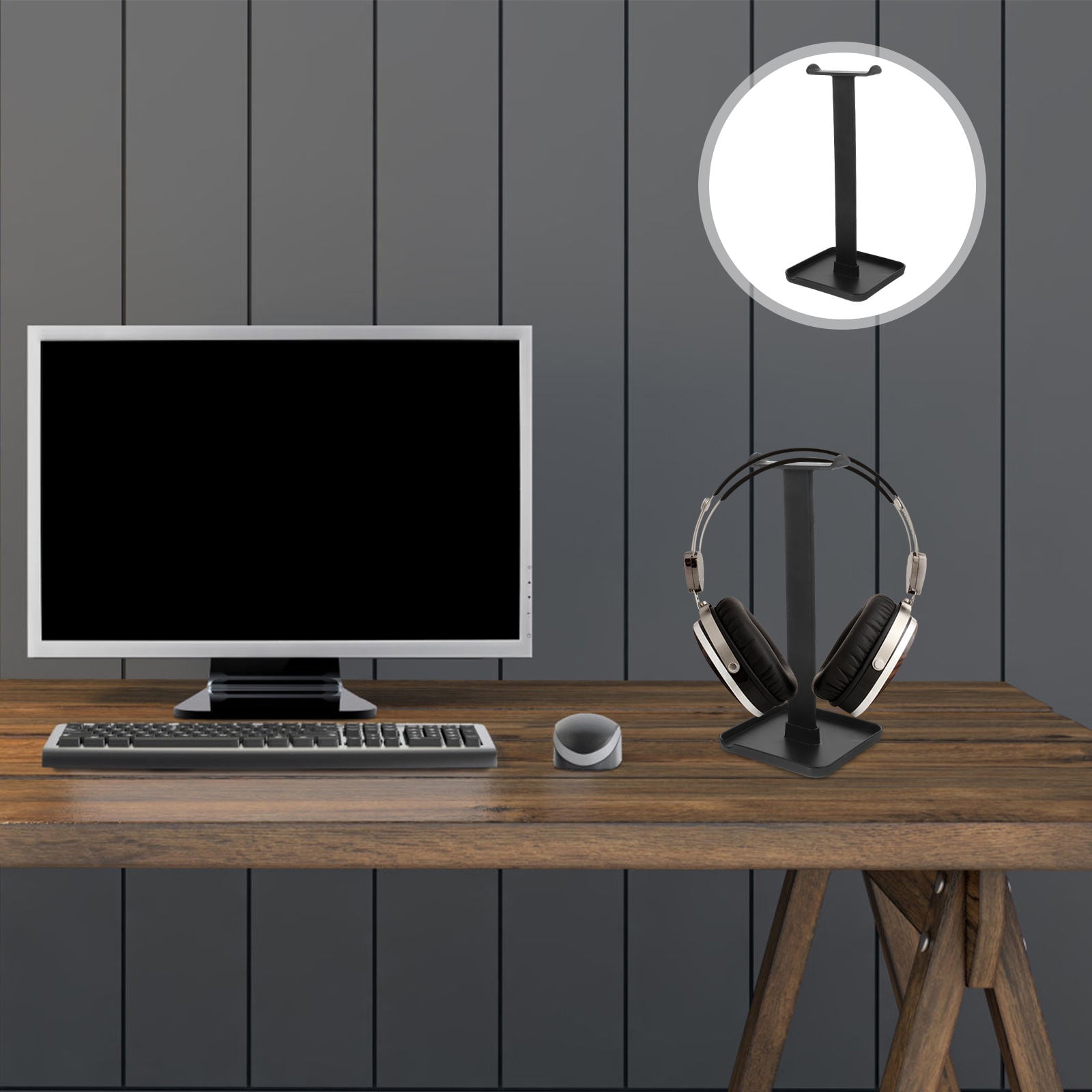 HEMOTON Desktop Headphone Stand Stable Plastic Headphone Stand Headset ...