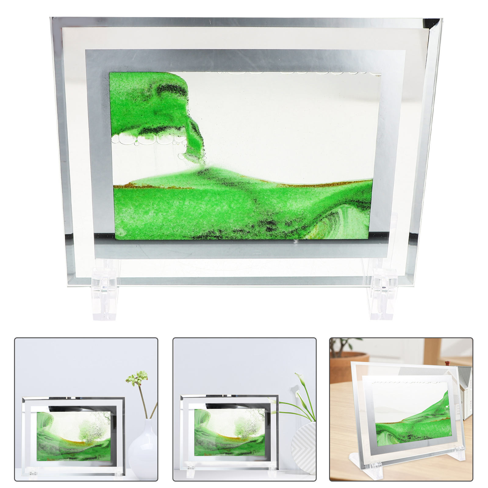 HEMOTON Desktop Moving Sand Art Picture Quicksand Painting Ornaments ...
