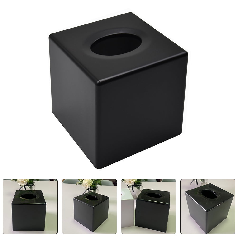 HEMOTON Desktop Roll Paper Case Square Tissue Box Napkin Pull Box Roll ...