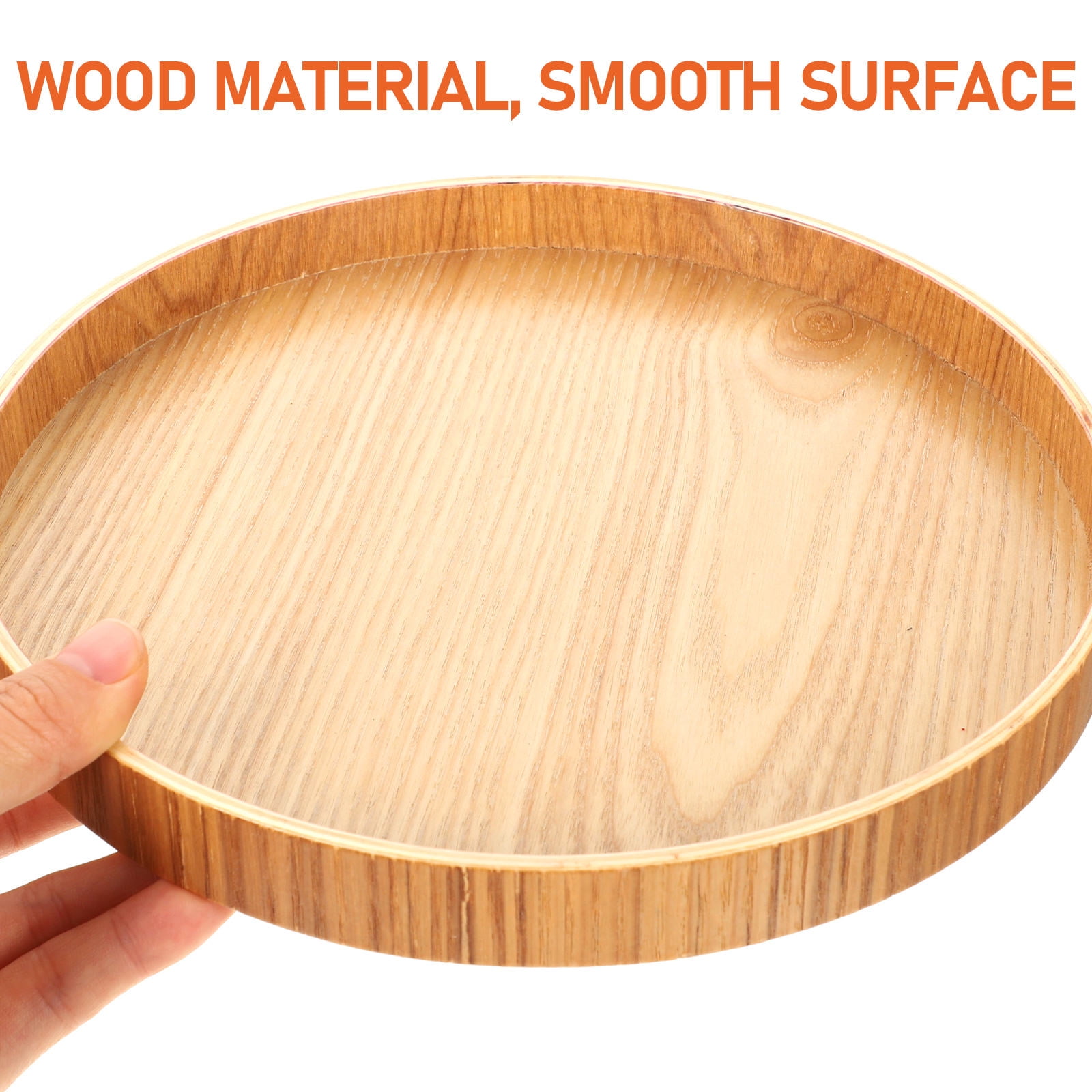 HEMOTON Desktop Wooden Tray Decor Small Wood Serving Tray Rustic Wood ...