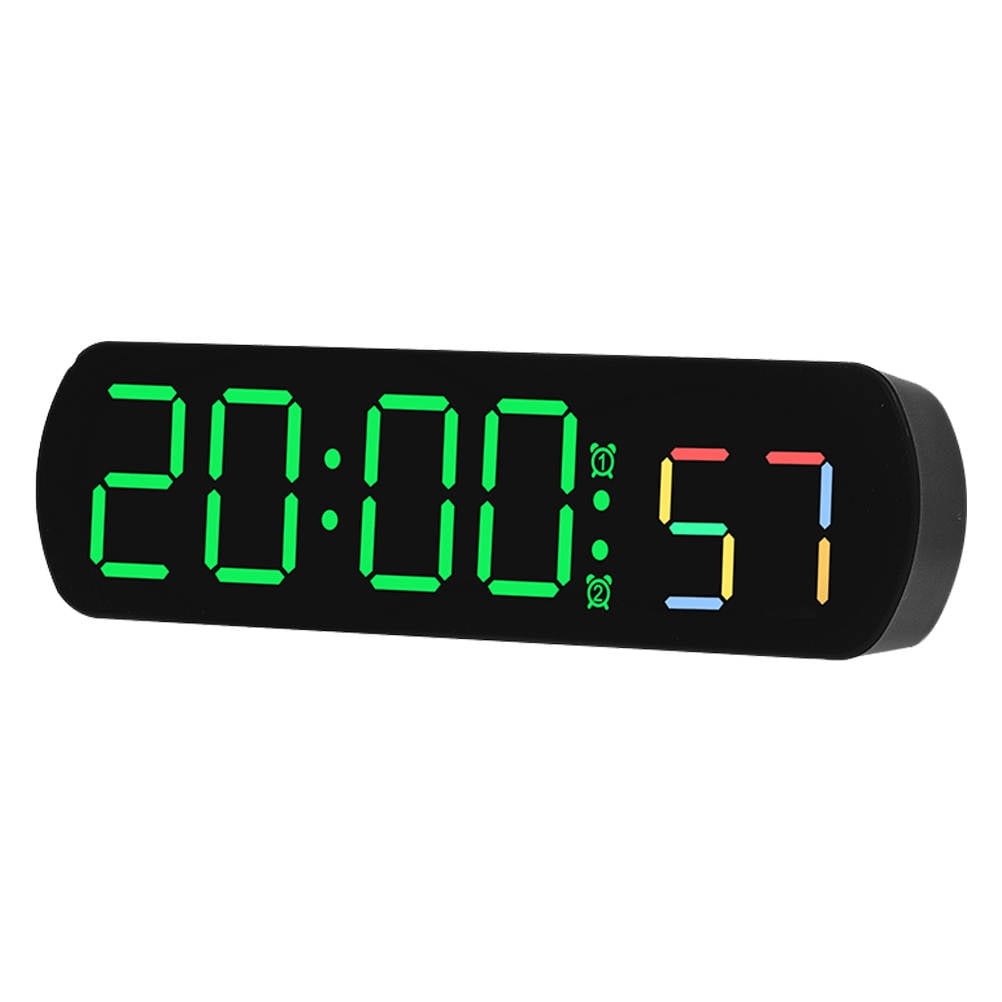 HEMOTON Digital Alarm Clock for Bedroom with Temperature Display Countdown Timer LED Black ABS 6 ...