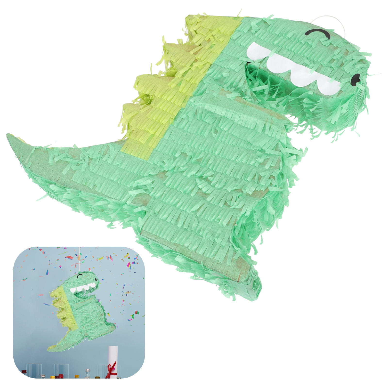 HEMOTON Dinosaur Pinata for Kids Made of Paper Light Green Color ...