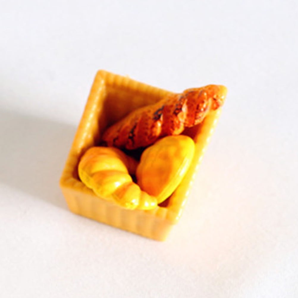 HEMOTON Dollhouse Miniature Bread Resin Model Decorative Food Prop for ...