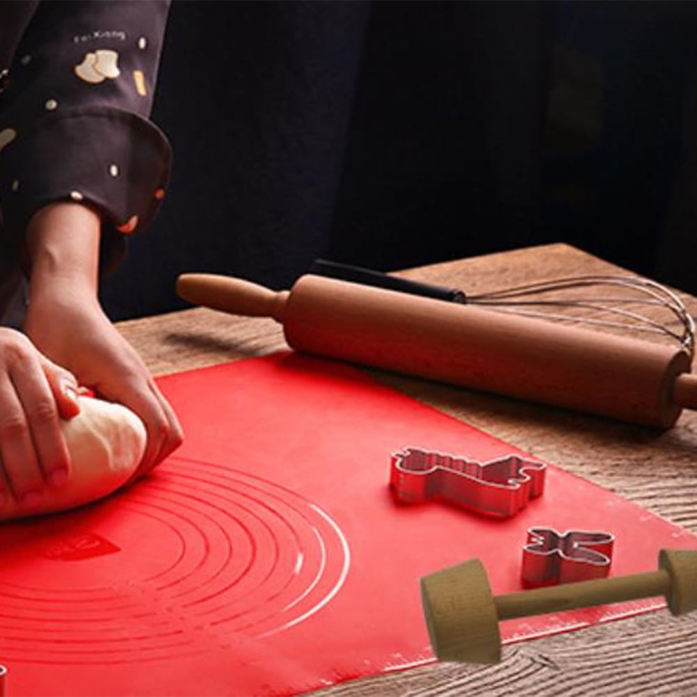 HEMOTON Double Ended Egg Tart Pastry Pusher Wooden Tamper Baking ...