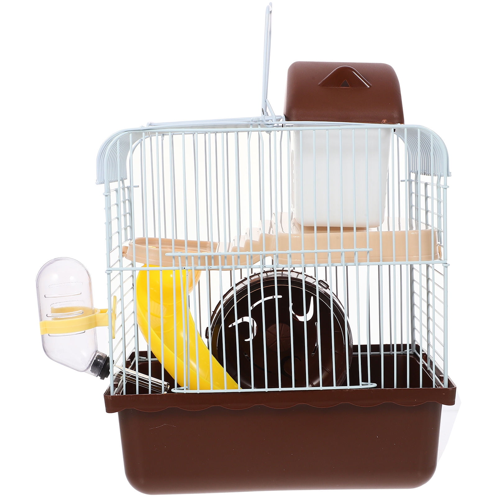 HEMOTON Double Layer Hamster Cage with Wheel and Water Jug for Pet Use ...