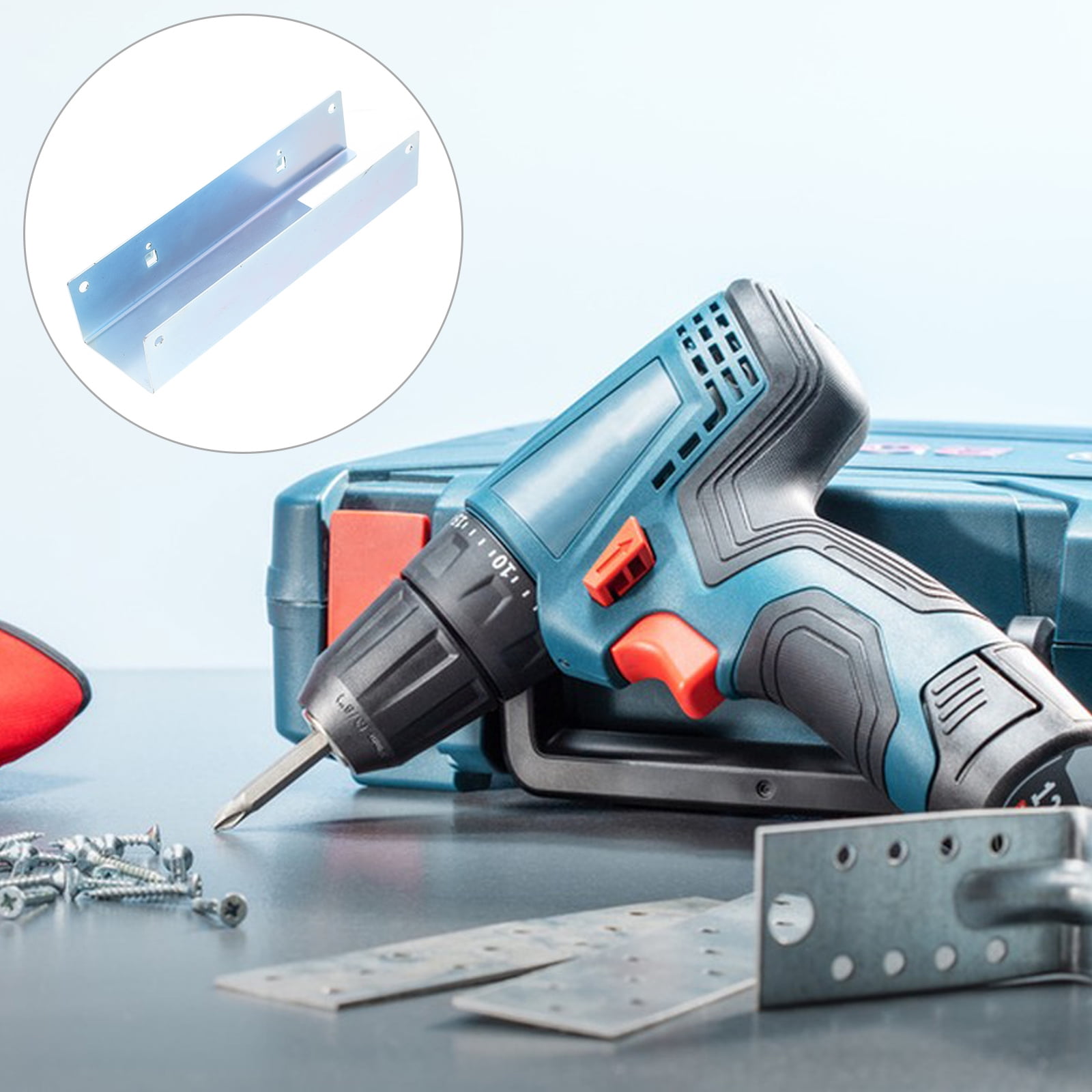 HEMOTON Drill Holder Drill Holder Wall Mount Tool Rack Garage Hanger ...