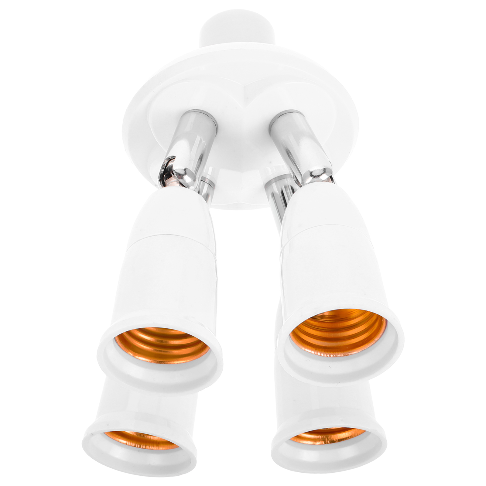 HEMOTON Dual Light Socket Adapter Recessed Converter Kit Heads White ...