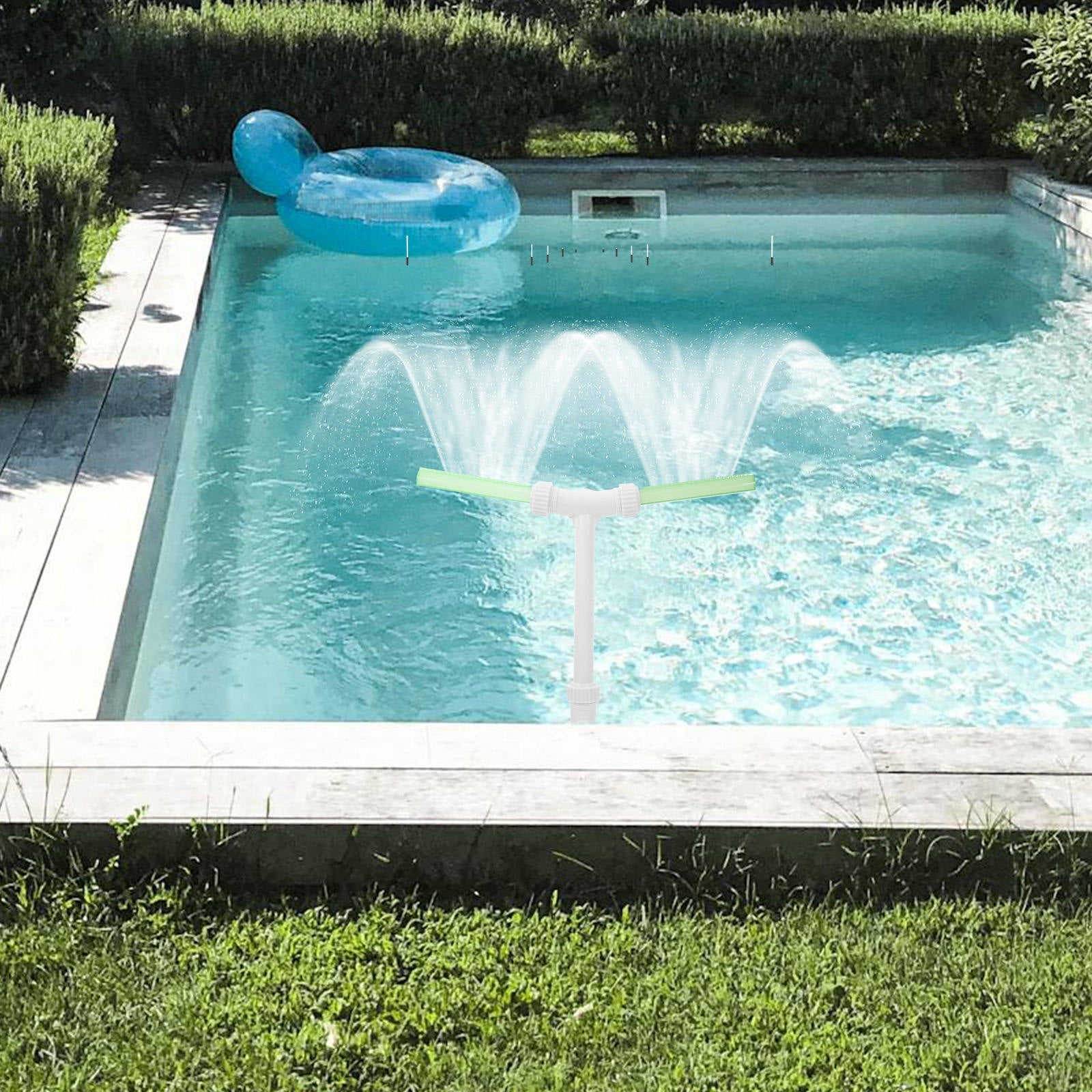 HEMOTON Dual Spray Waterfall Fountains, Adjustable Pool Water Spray ...
