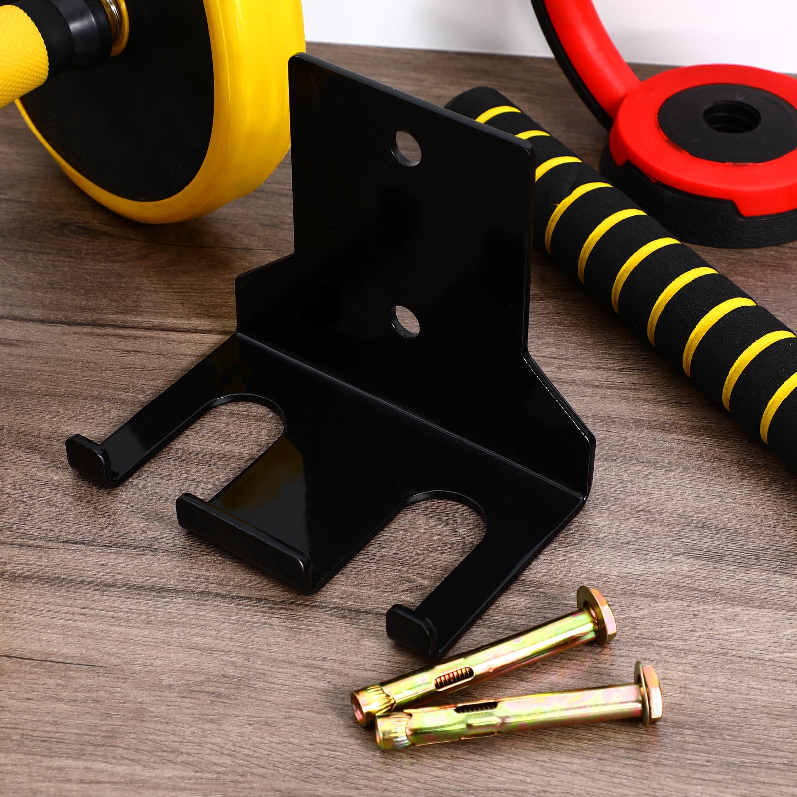 HEMOTON Dumbbell Gym Barbell Storage Rack Support Wall Mount Weights ...