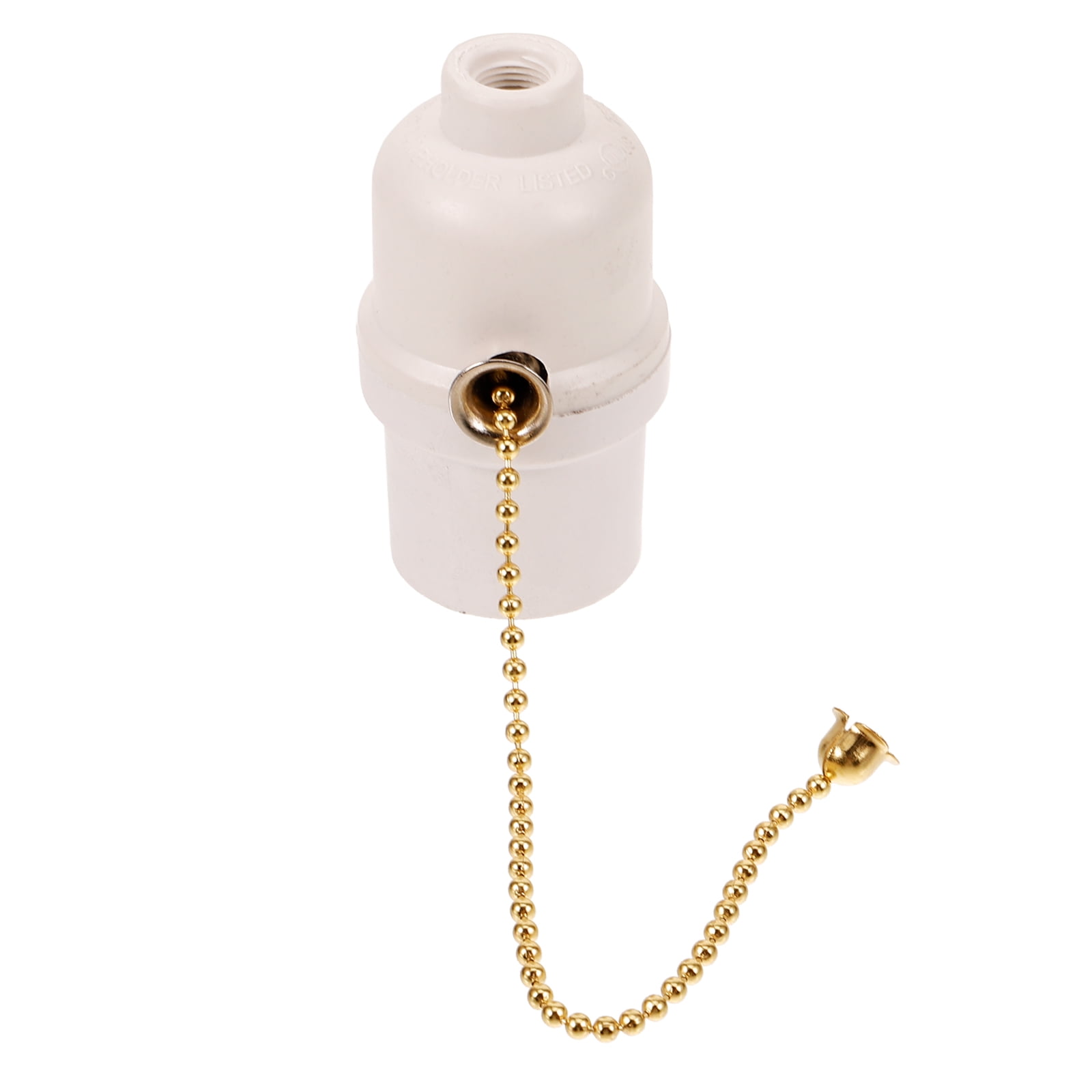 HEMOTON Durable Bakelite Lamp Socket with Pull Chain for Lighting White ...