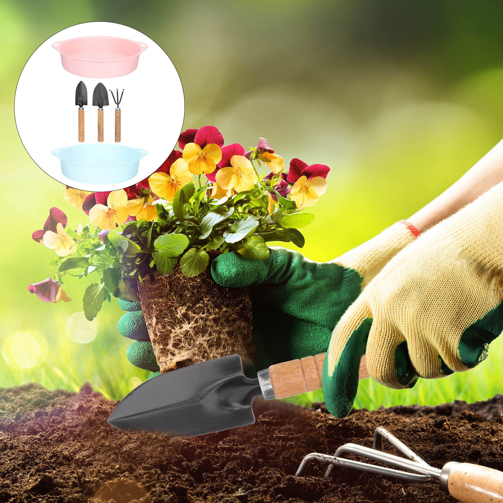 HEMOTON Durable Gardening Tools Set Assorted Color Ergonomic Design for ...