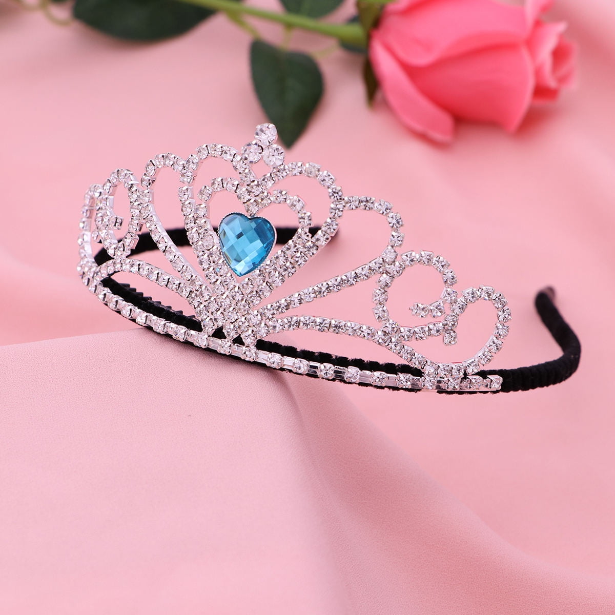 HEMOTON Durable Silver Heart Children Tiara for Kids Lightweight ...