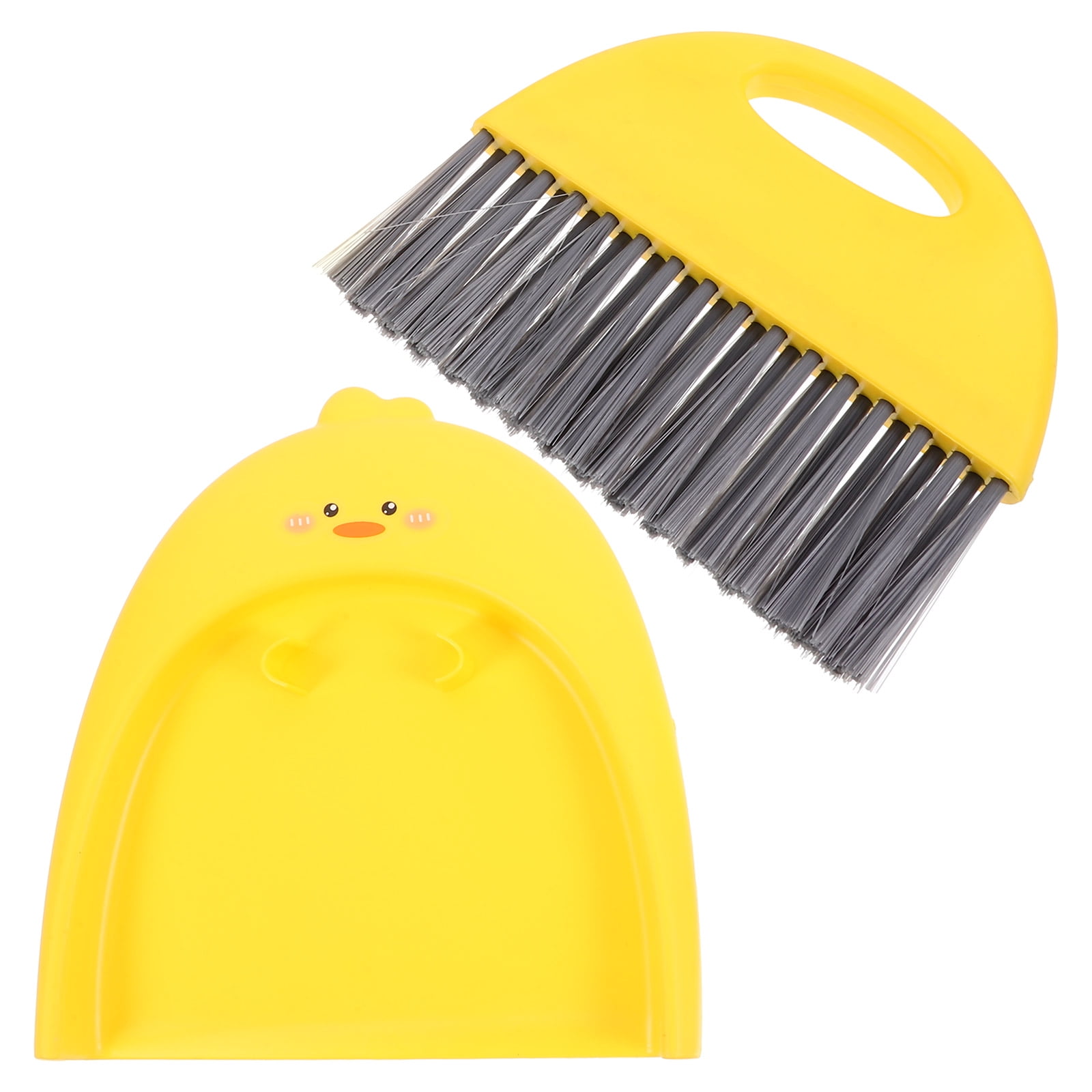 HEMOTON Dustpan and Small Cleaning Brush Broom Bin Child Baby Yellow - Walmart.com