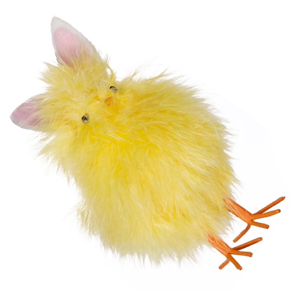 HEMOTON Easter Party Decorations with Simulated Plume Yellow Small ...