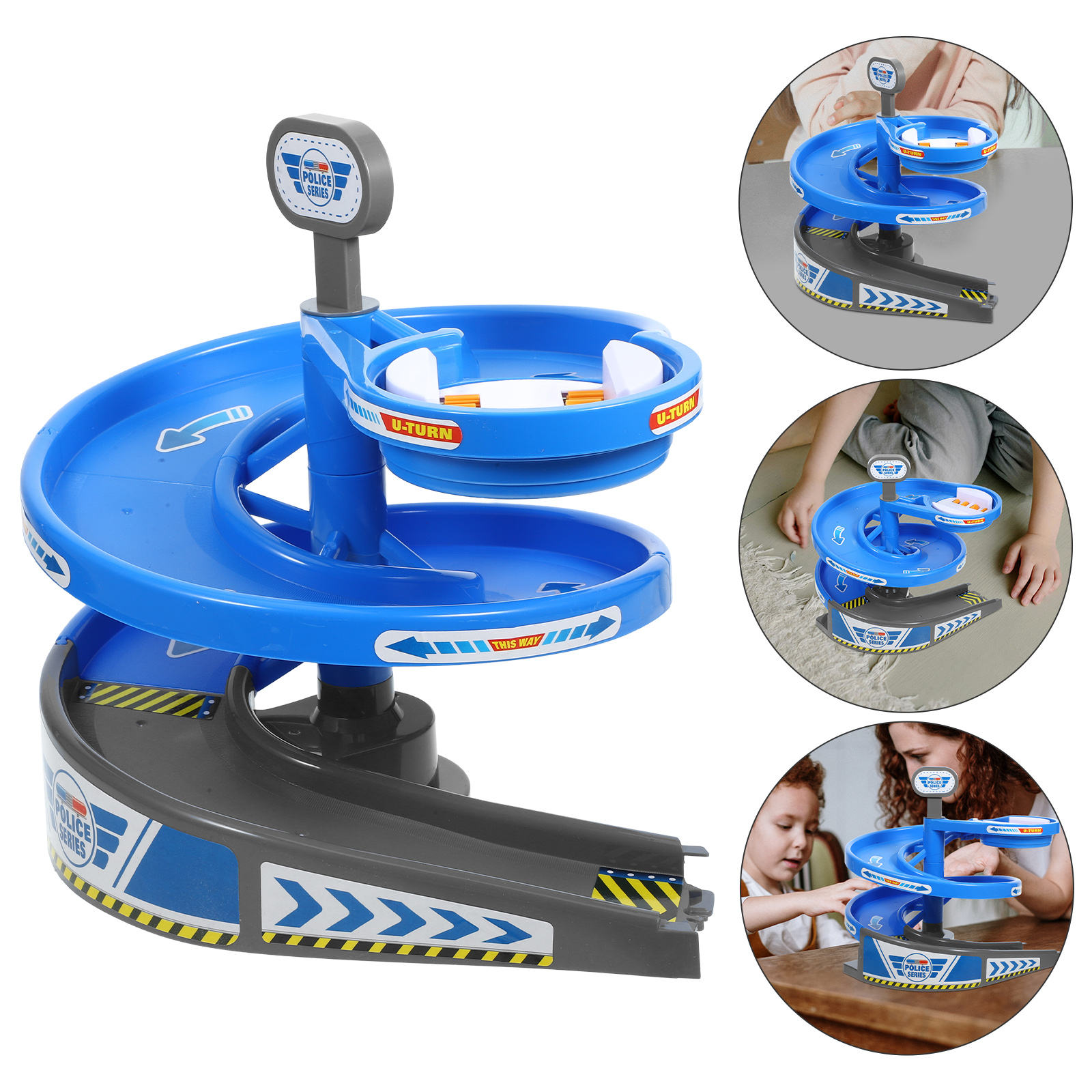 HEMOTON Electric Car Track Model Racing Car Track Attachment Rotating ...