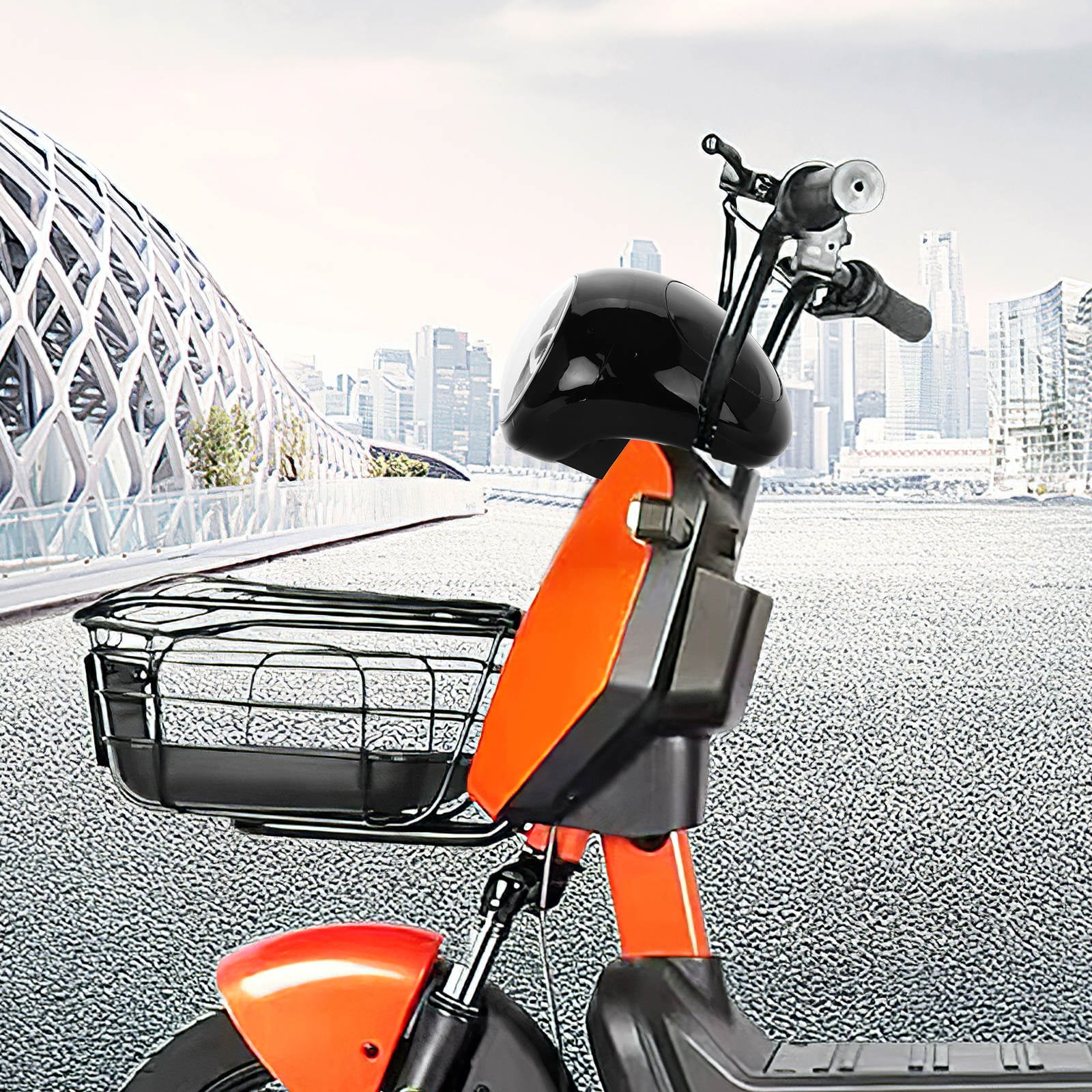 HEMOTON Electric Scooter LED Headlight with Battery Display Horn and ...