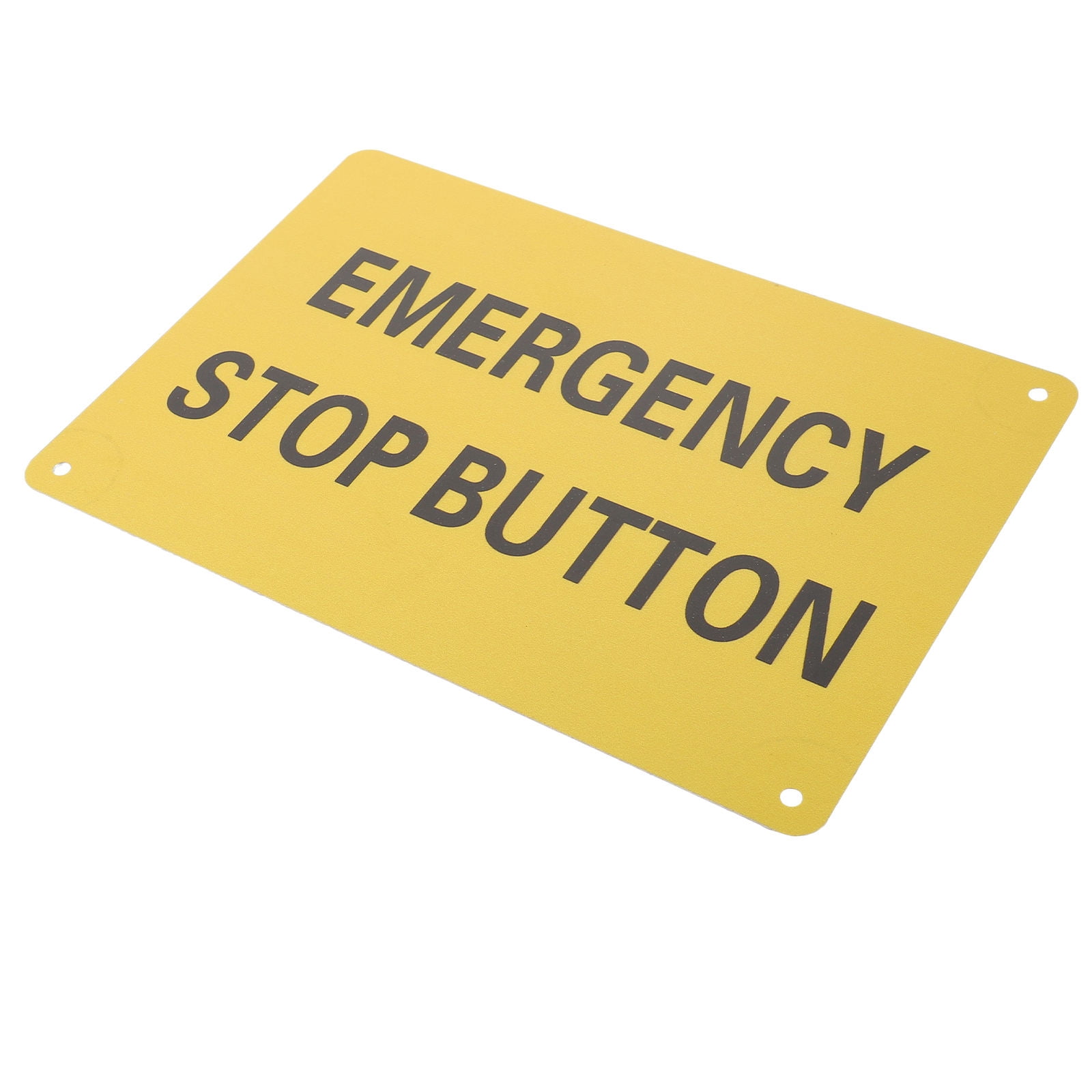 HEMOTON Emergency Stop Caution Sign for Decoration Made from Aluminum ...