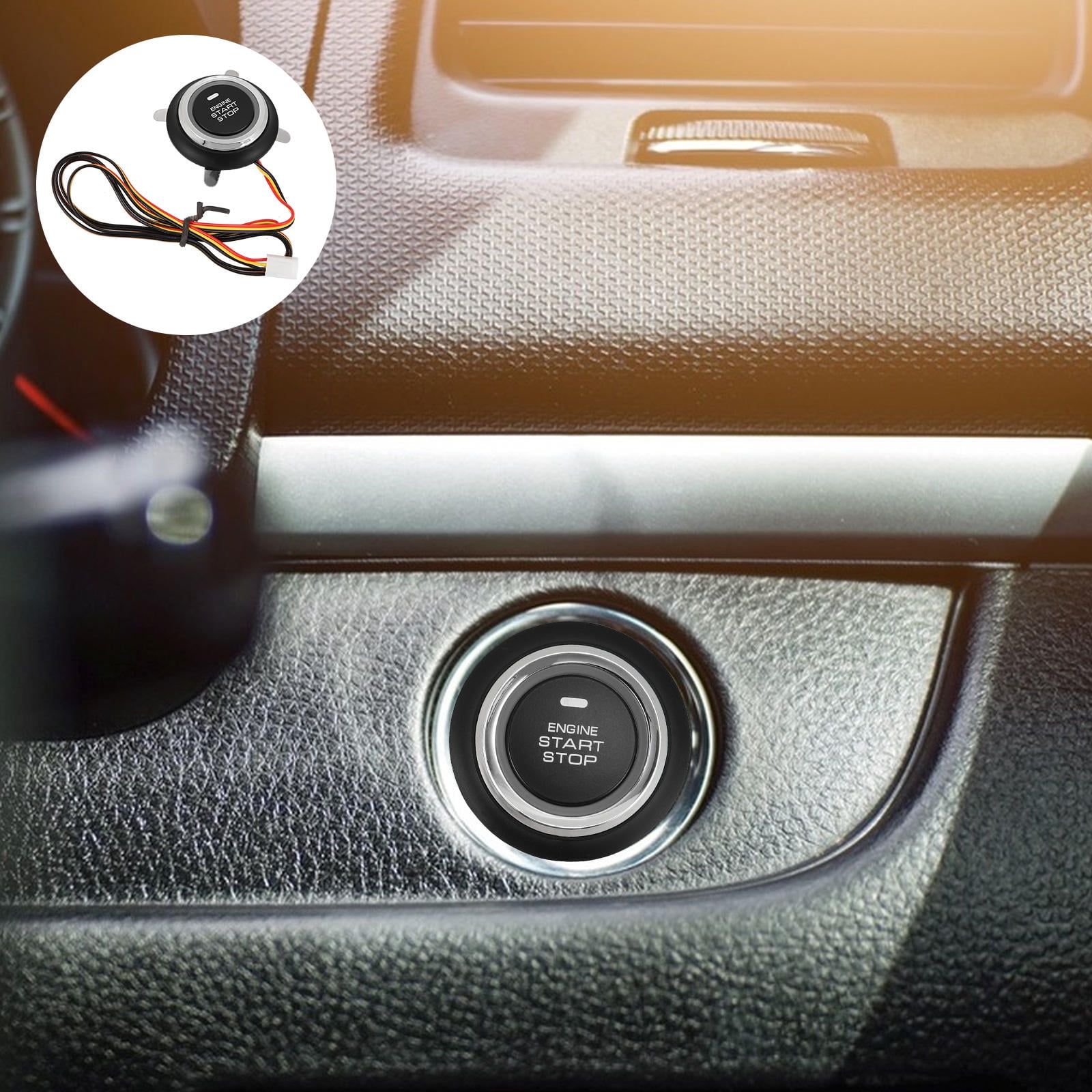 HEMOTON Engine Start Switch Push Button Starter Switch 12 Volt Vehicle ...