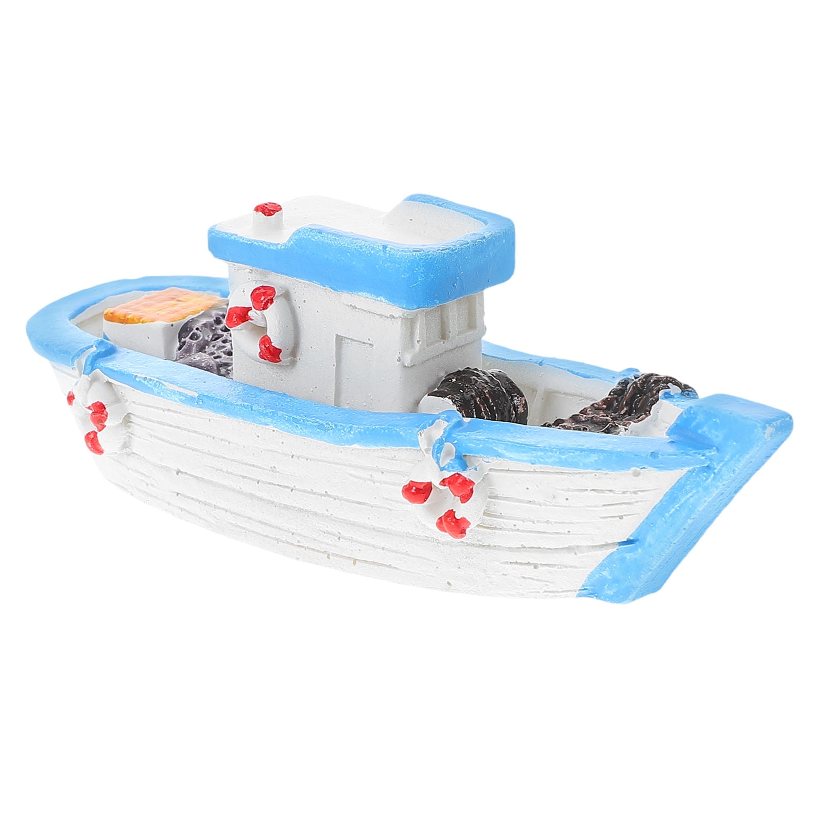 HEMOTON Exquisite Miniature Boat Fish Tank Decoration Realistic Boat ...