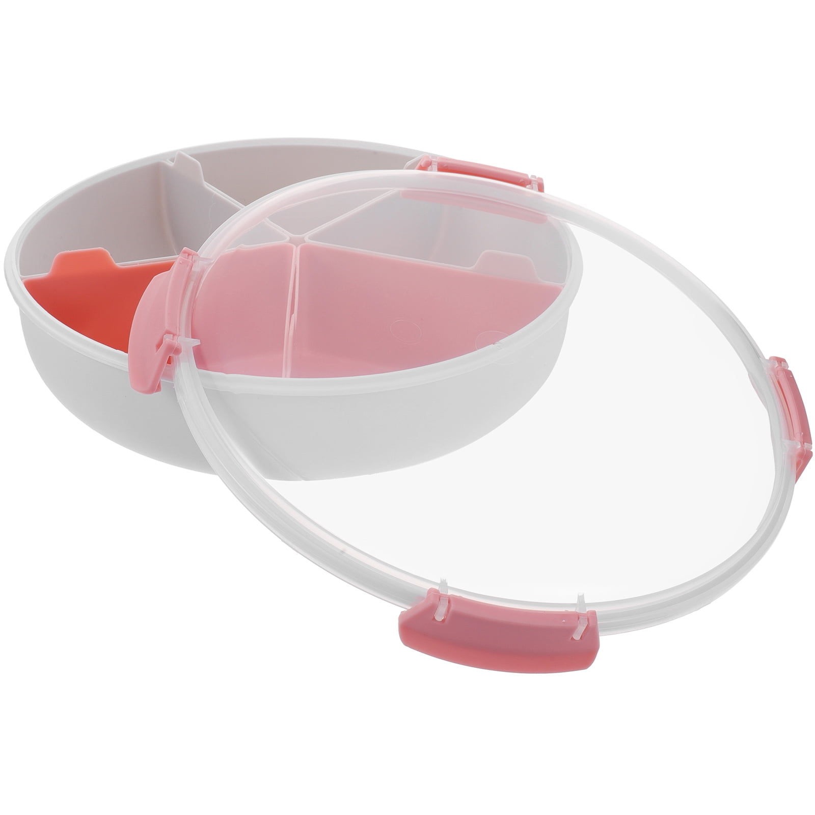 HEMOTON Exquisite Pink Snack Holder with Compartments for Kitchen Use ...