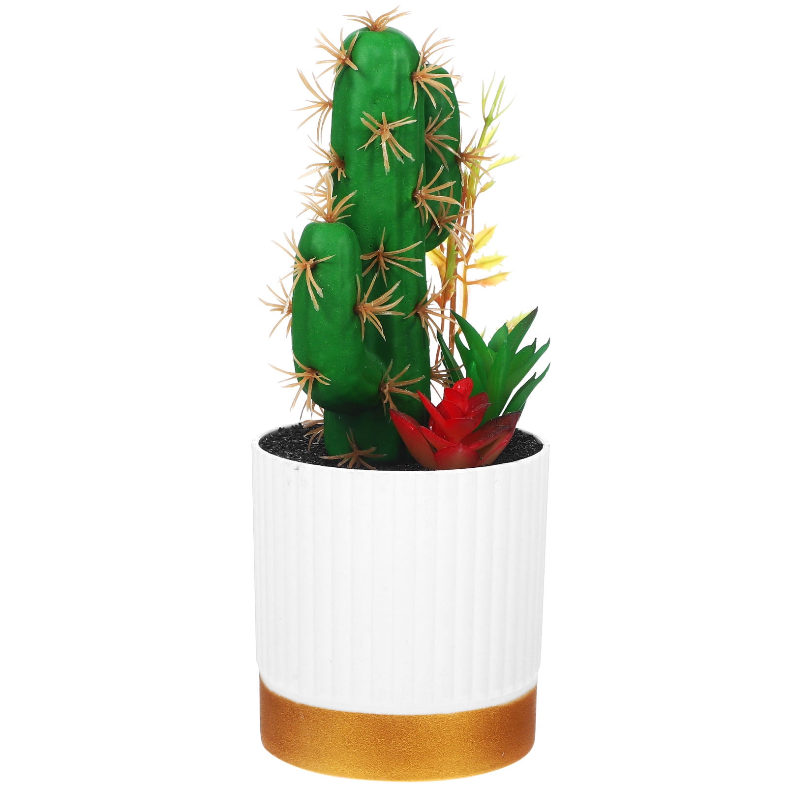 HEMOTON Fake Potted Cactus Decorations Bonsai Ornament Outdoors Plant - Walmart.com