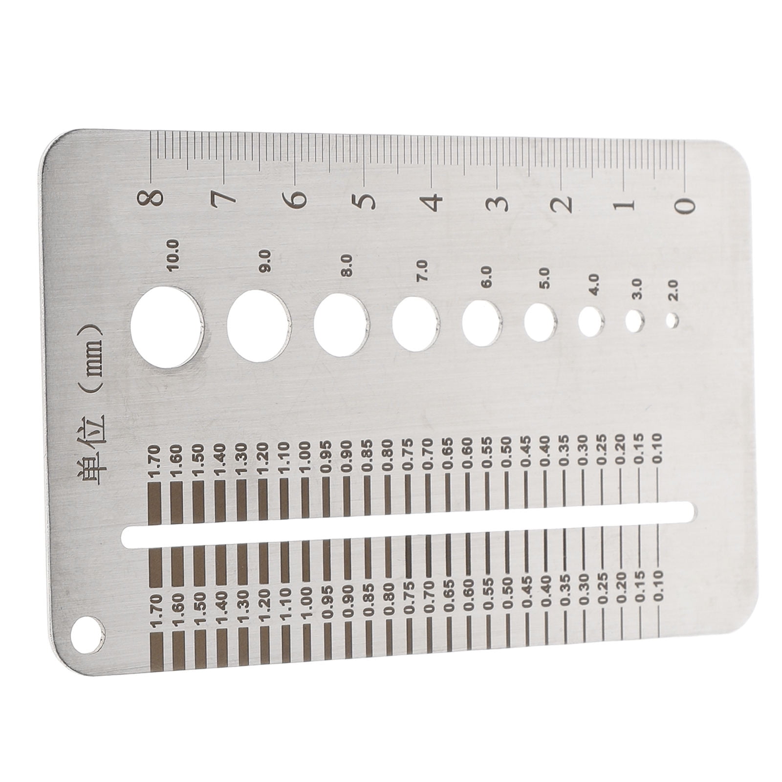 HEMOTON Feeler Gauge Straight Ruler Gap Measure Tool Measuring Feeler ...