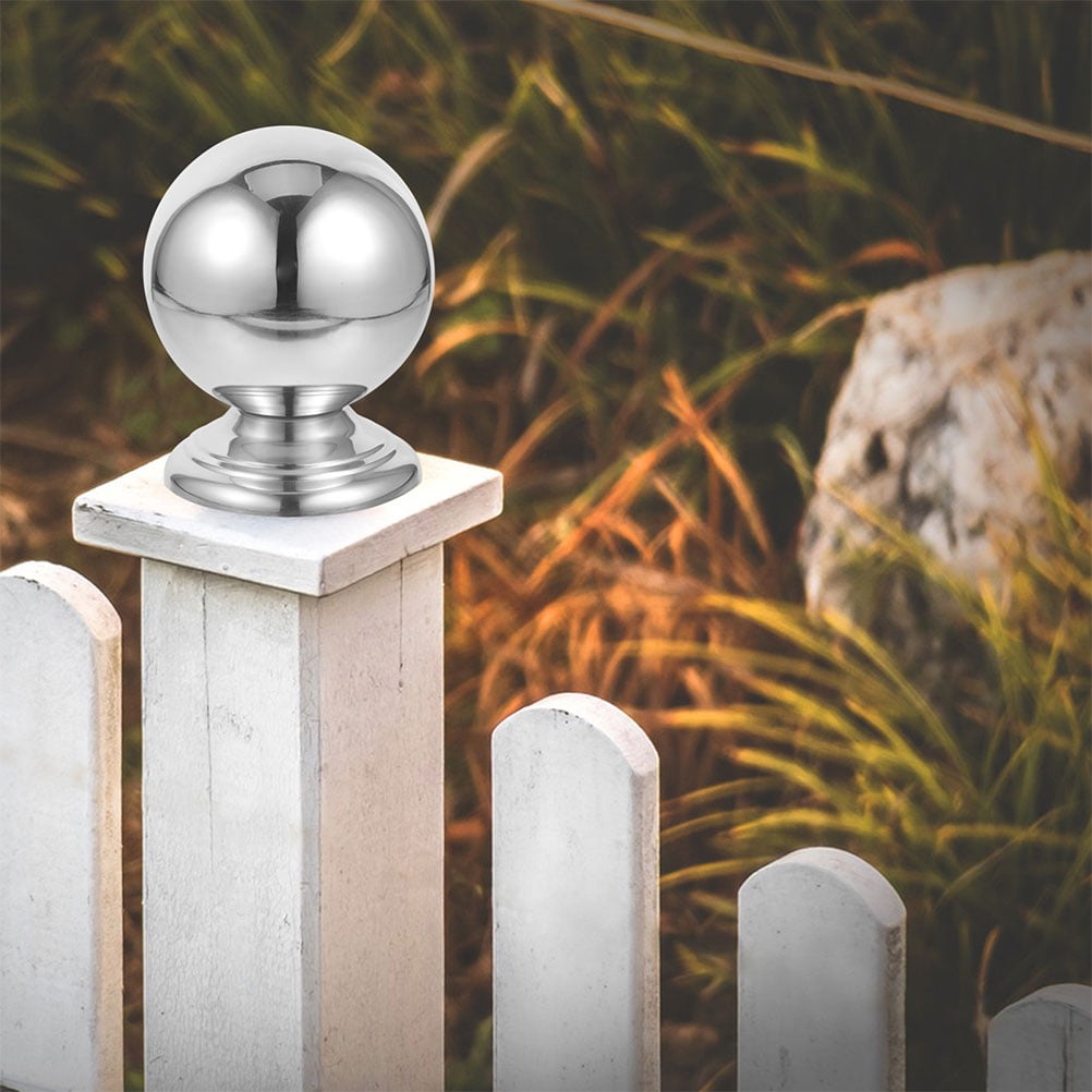 HEMOTON Fence Covers Extra Large Garden Ornaments Outdoor Finial Silver ...