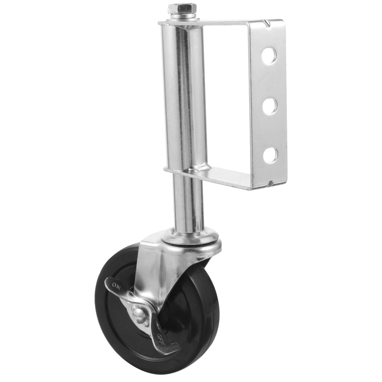 HEMOTON Fence Gate Caster Spring Wheel Loaded Low Profile Wheels Black ...