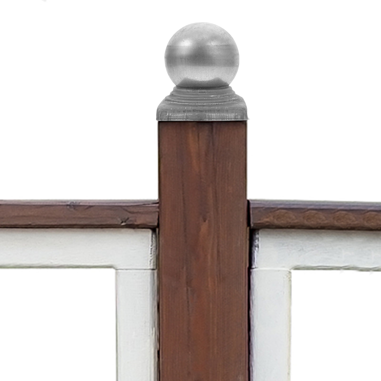 HEMOTON Fence Post Cap Cover Metal Fence Post Accessory Garden Fence ...