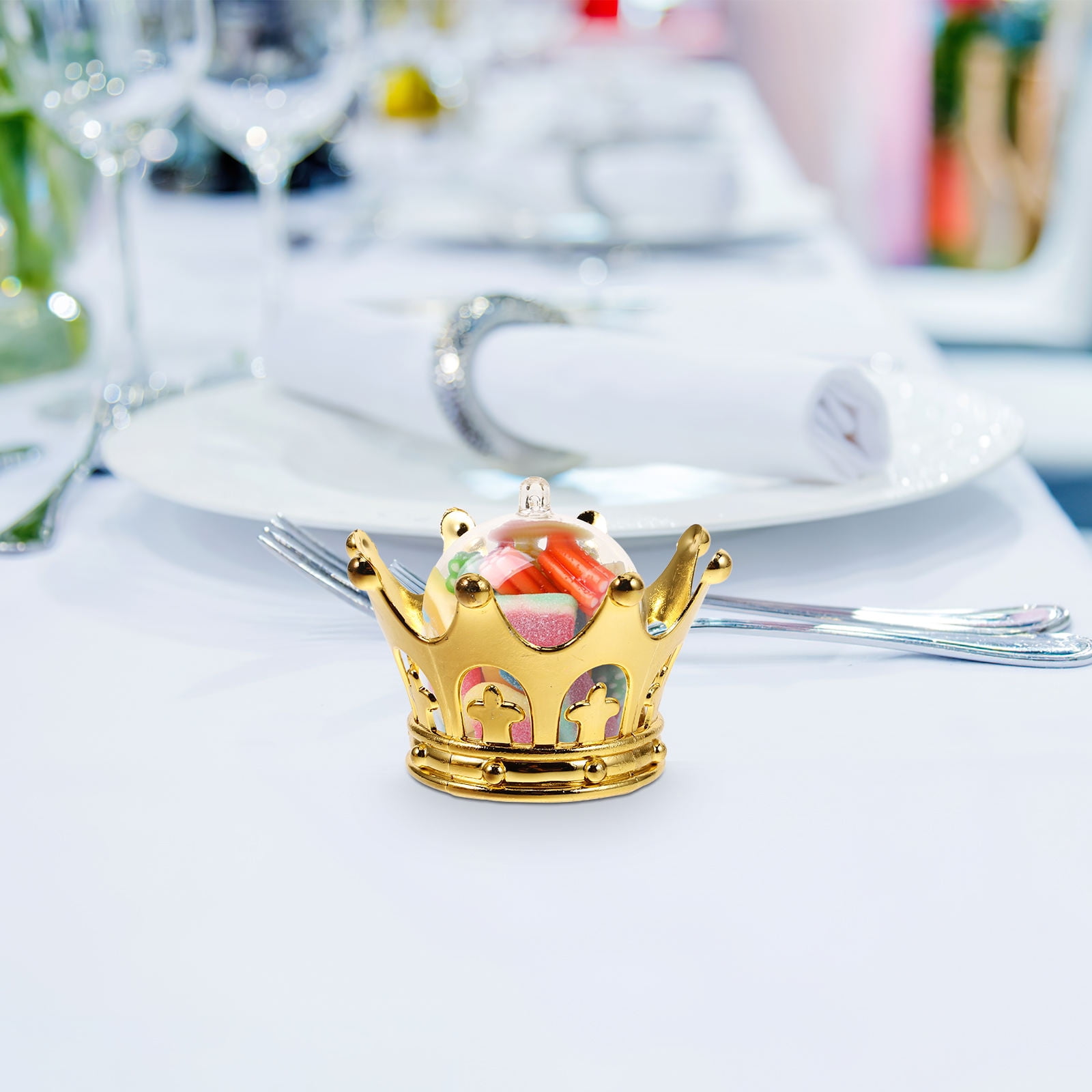 HEMOTON Fillable Crown With Dome Crown Centerpieces 12pcs Princess ...