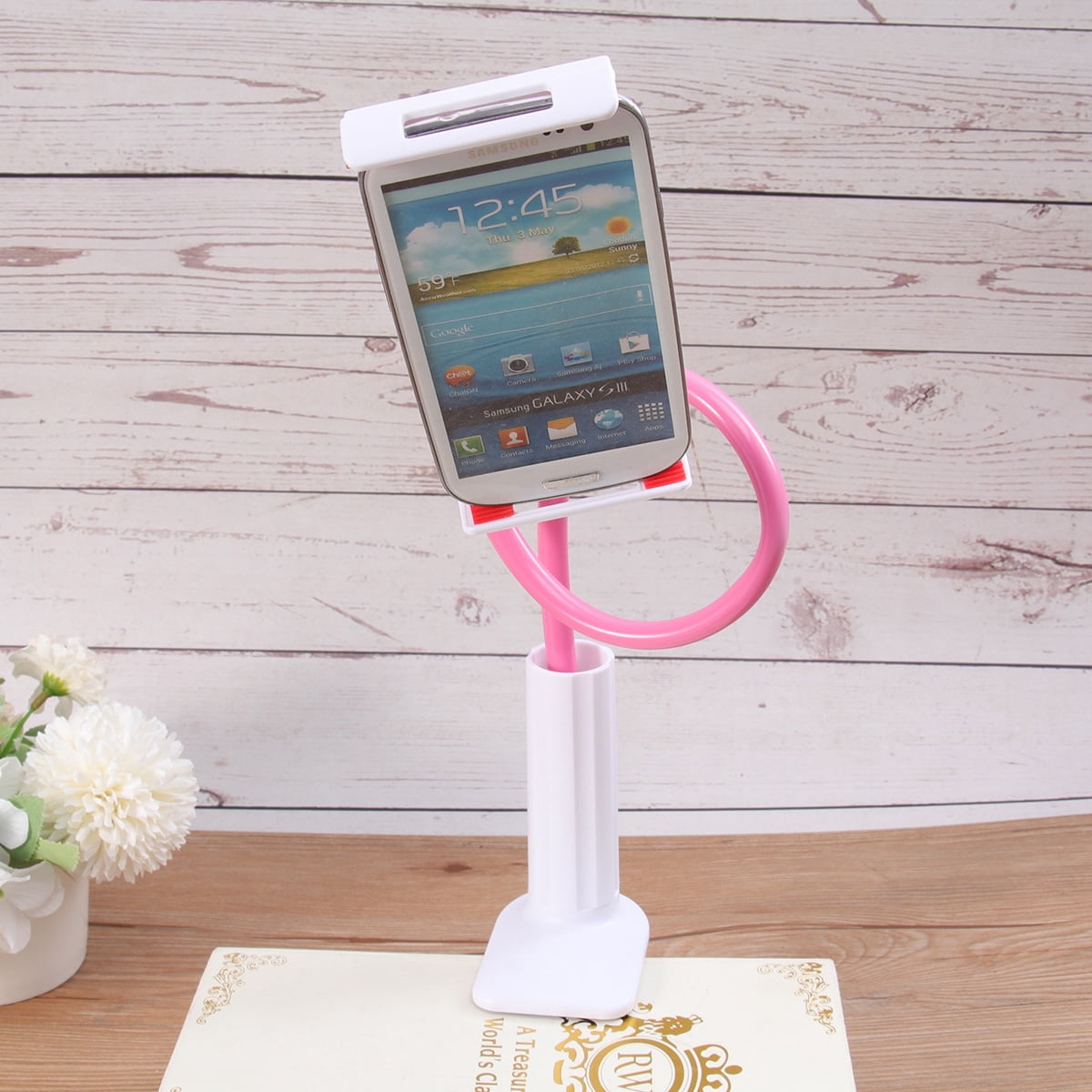 HEMOTON Flexible Gooseneck Phone Holder with Long Arm Clip for ...